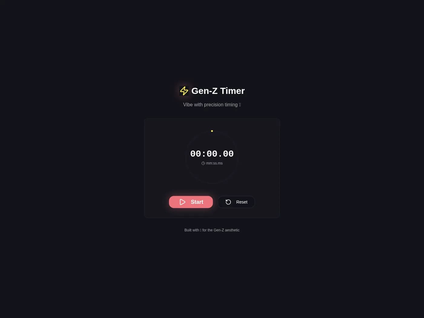Gen-Z Inspired Stopwatch App