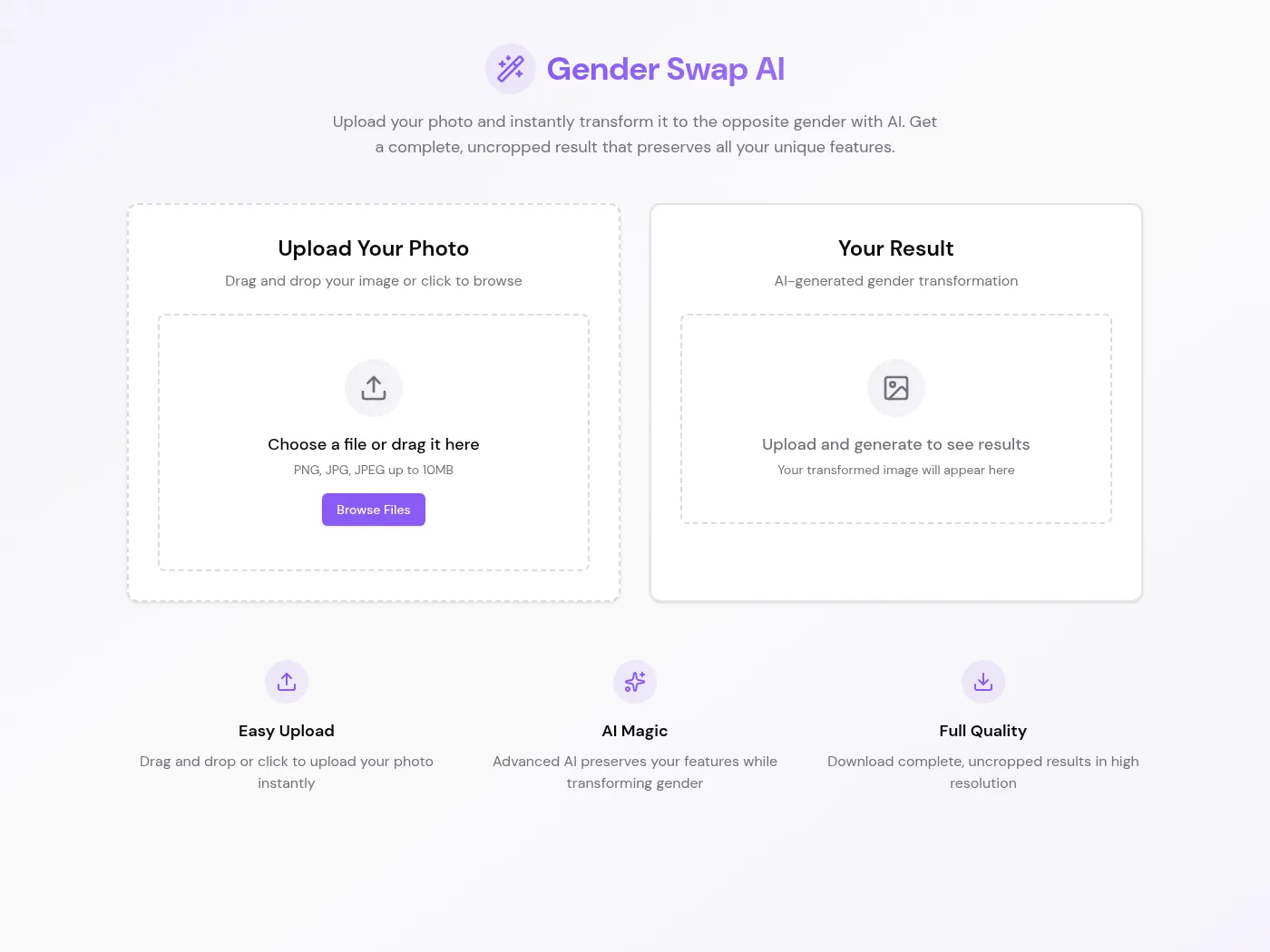Gender Swap AI Photo Generator