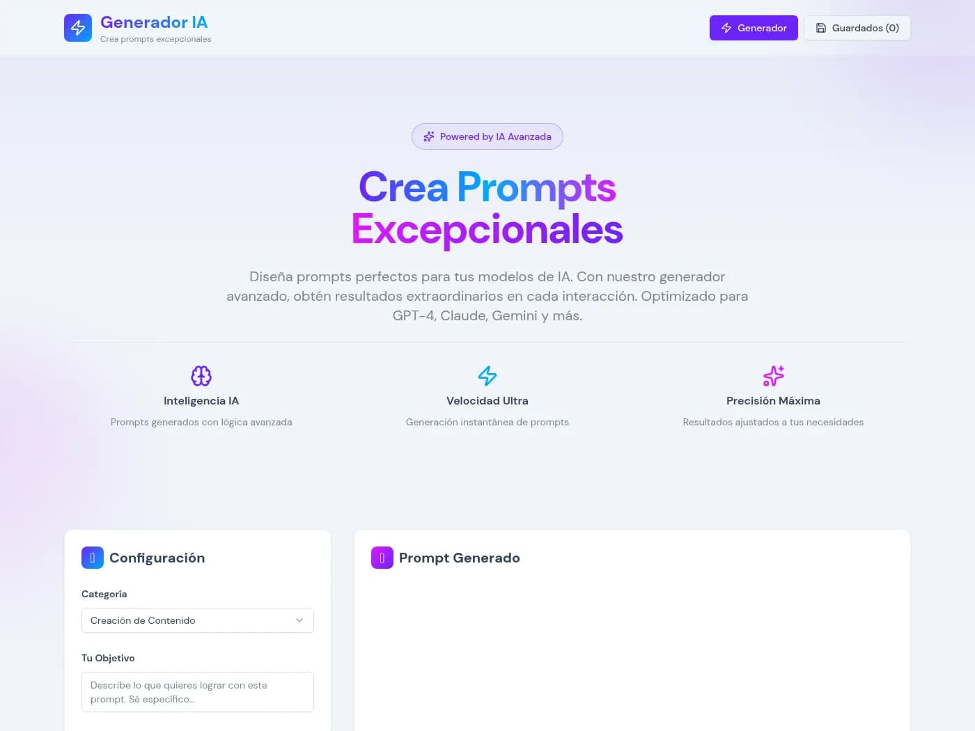 Generador Definitivo de Prompts para IA