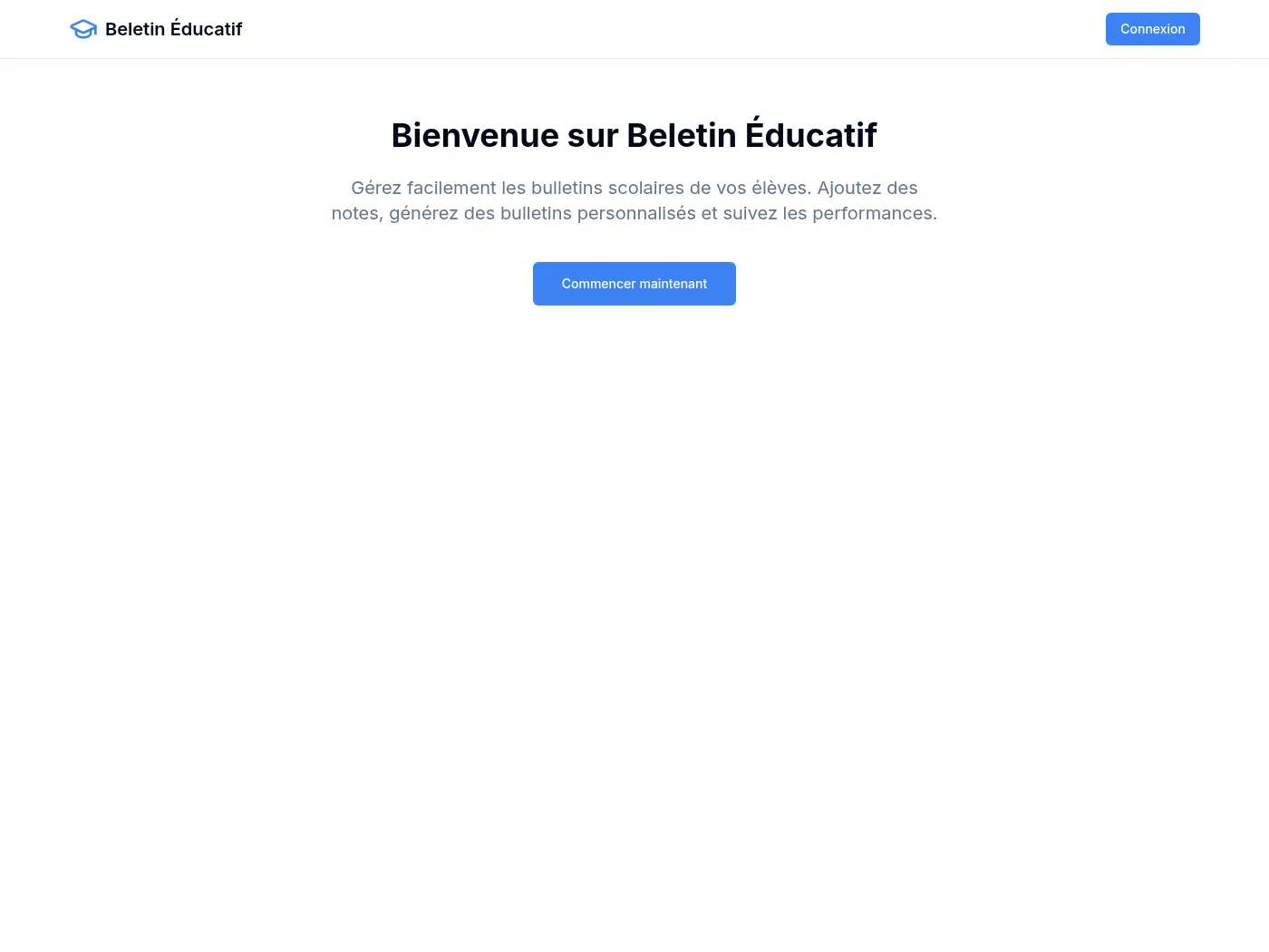 Beletin Éducatif – Générateur de Bulletins Scolaires en Ligne