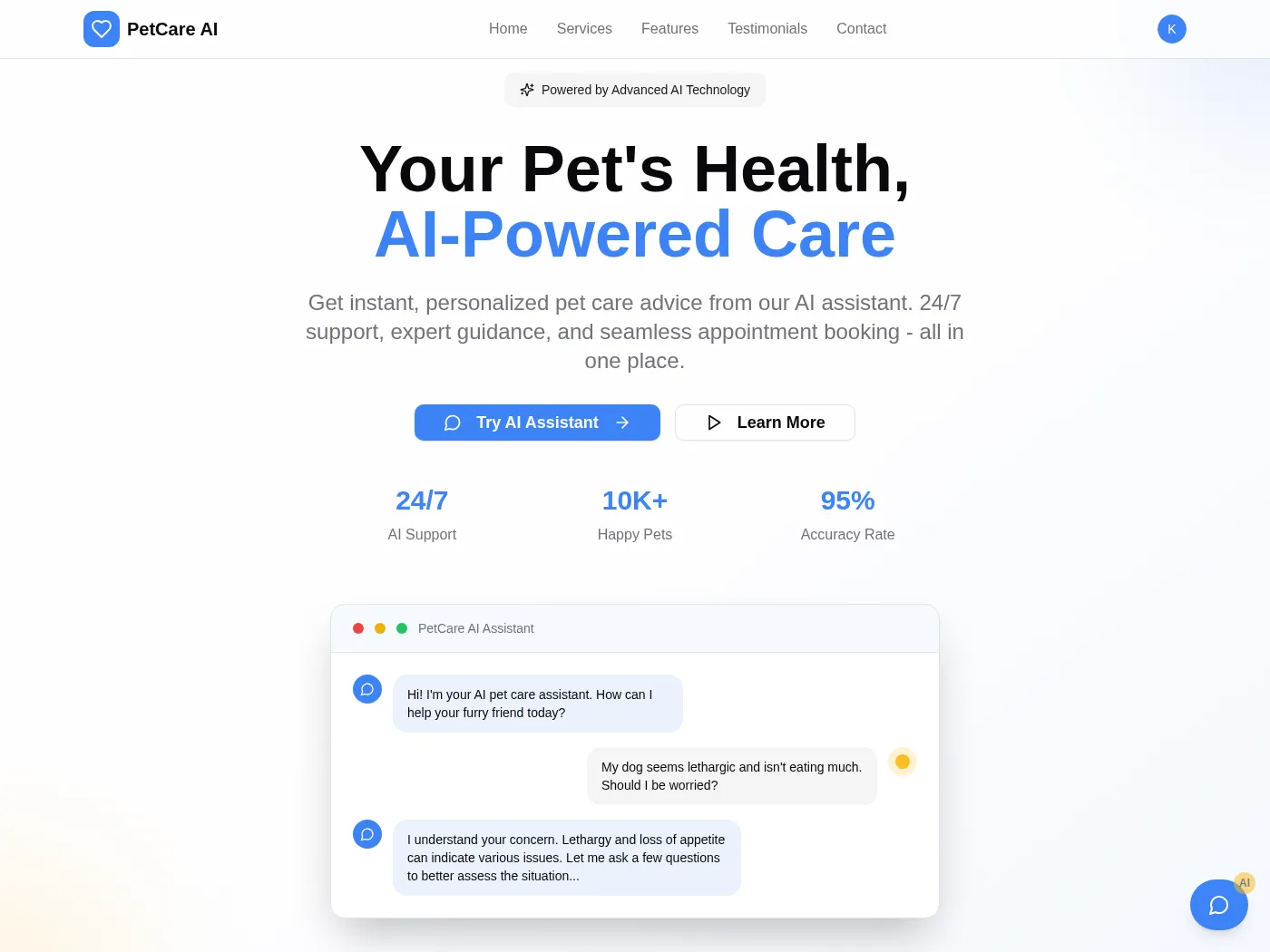 Generative AI Chatbot for Online Pet Care Service