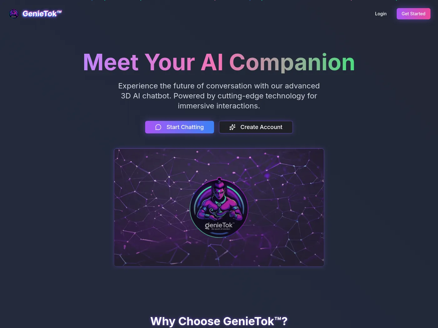 GenieTok™: AI-Powered 3D Chatbot Platform