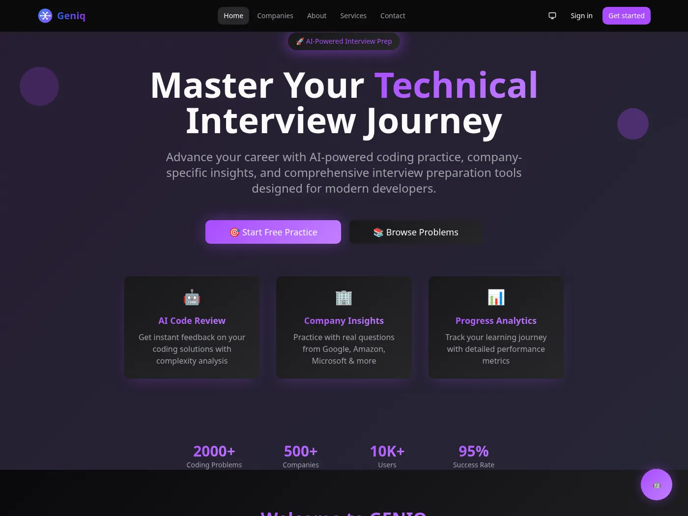 GENIQ - AI-Powered Interview Preparation Platform