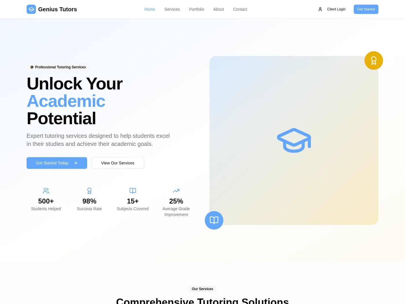 Genius Tutors Providers Agency Website
