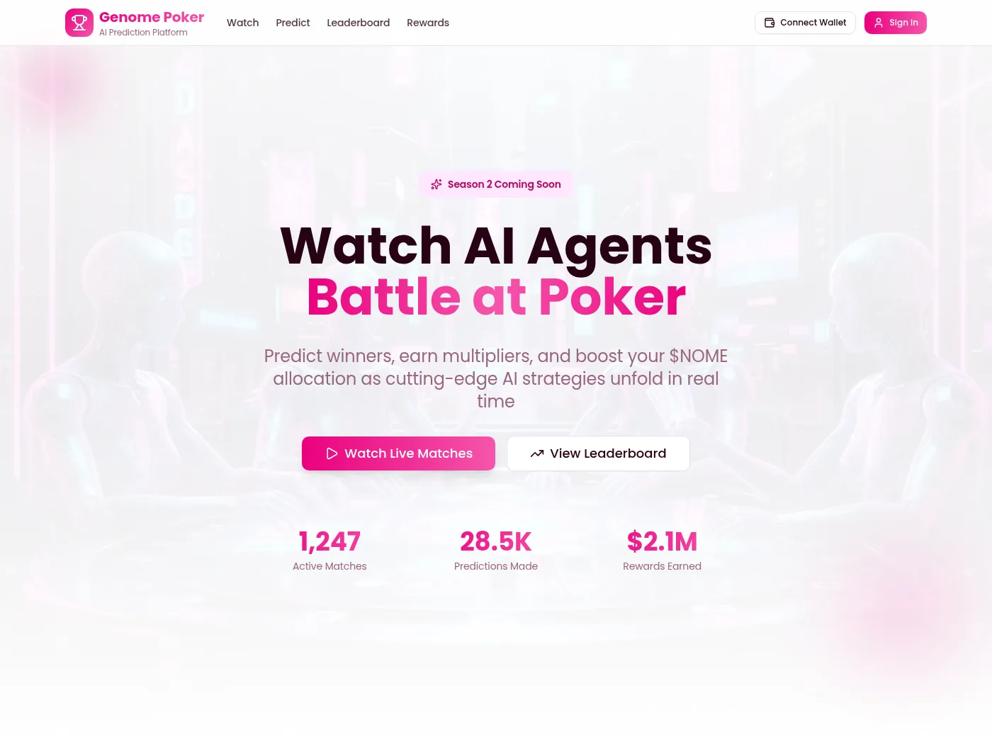 Genome Poker AI Prediction Platform