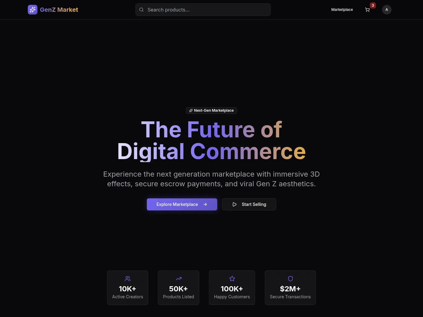 GenZ 3D Marketplace Platform