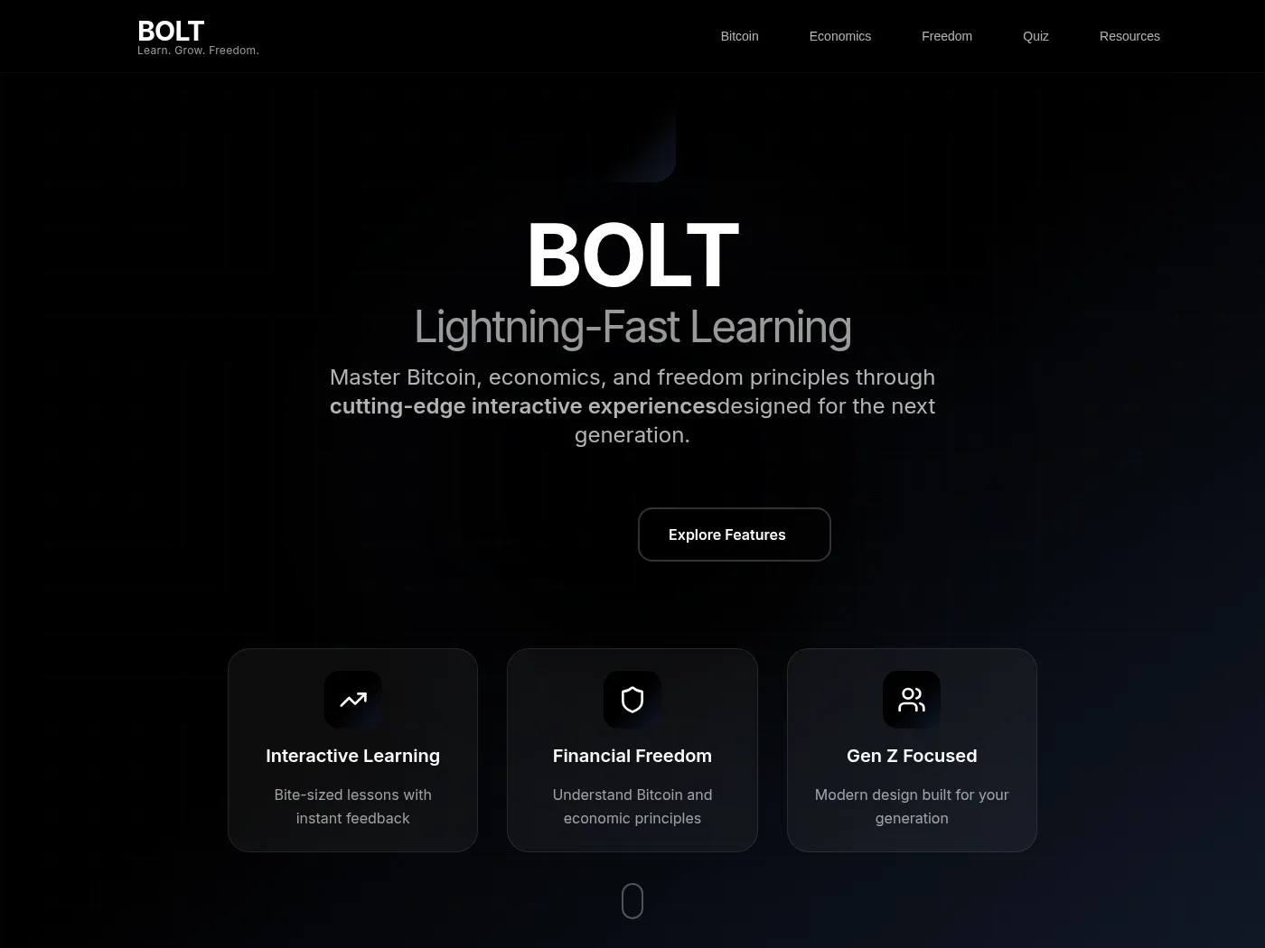 Gen Z Bitcoin & Freedom Learning App