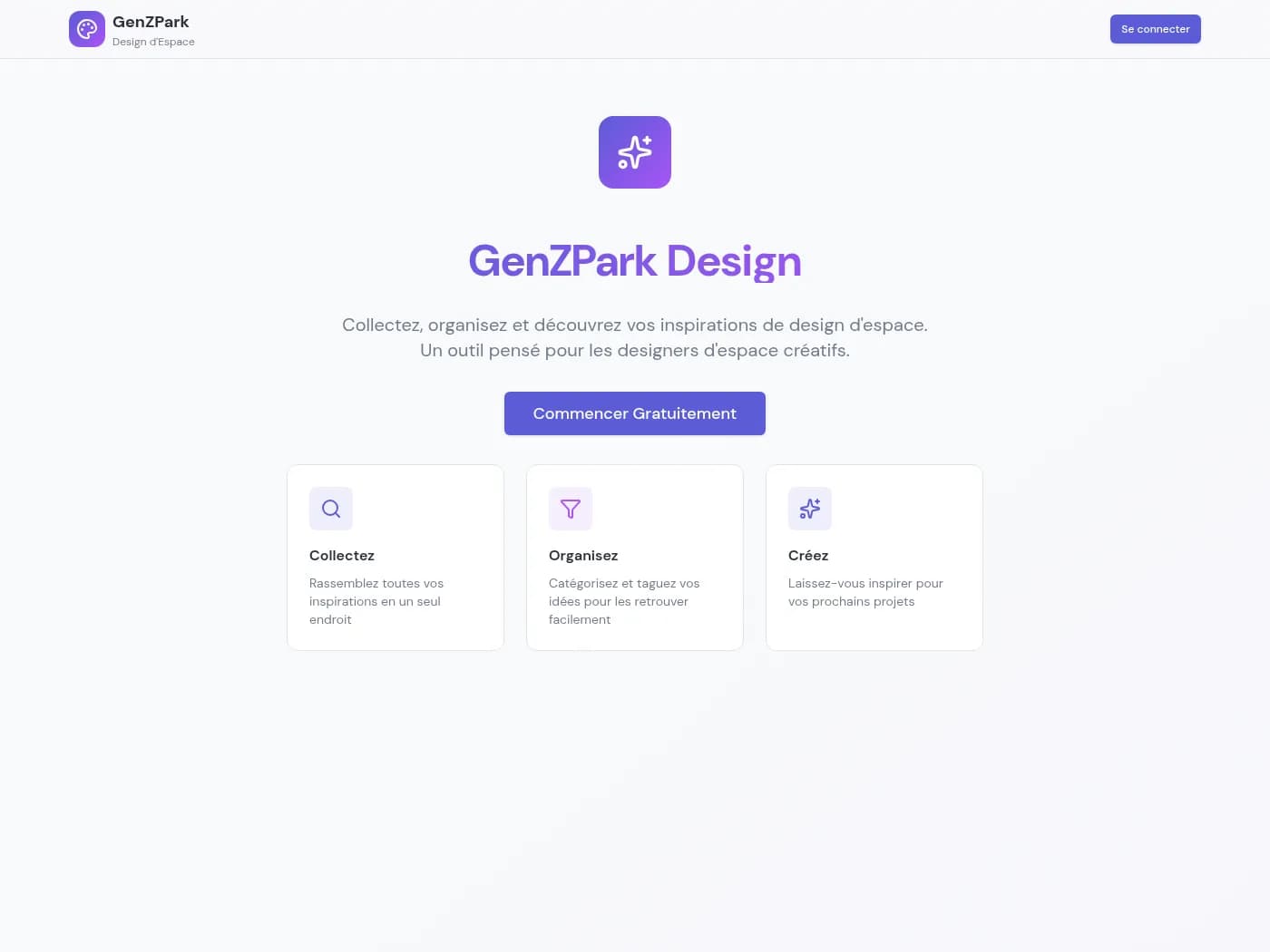 GenZPark: French Space Design Inspiration Collector