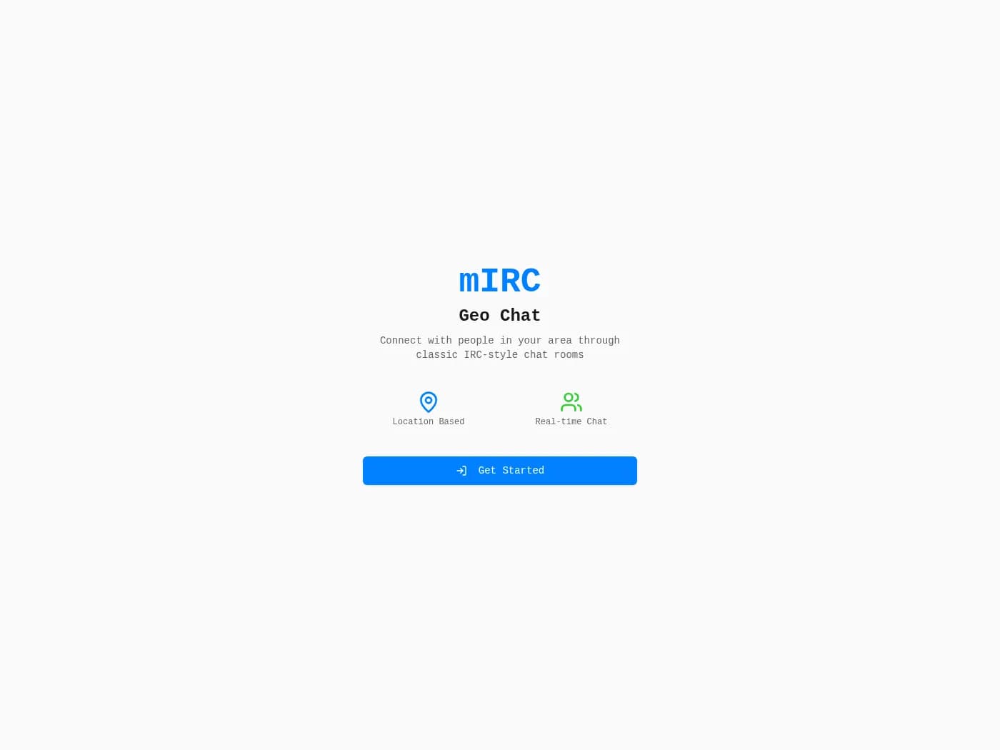 Geo-based mIRC Web Chat
