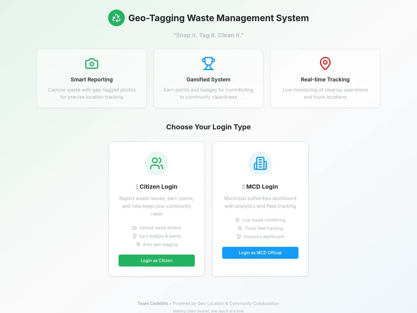 Geo-Tagging Waste Management Web Platform for Citizens & Municipalities
