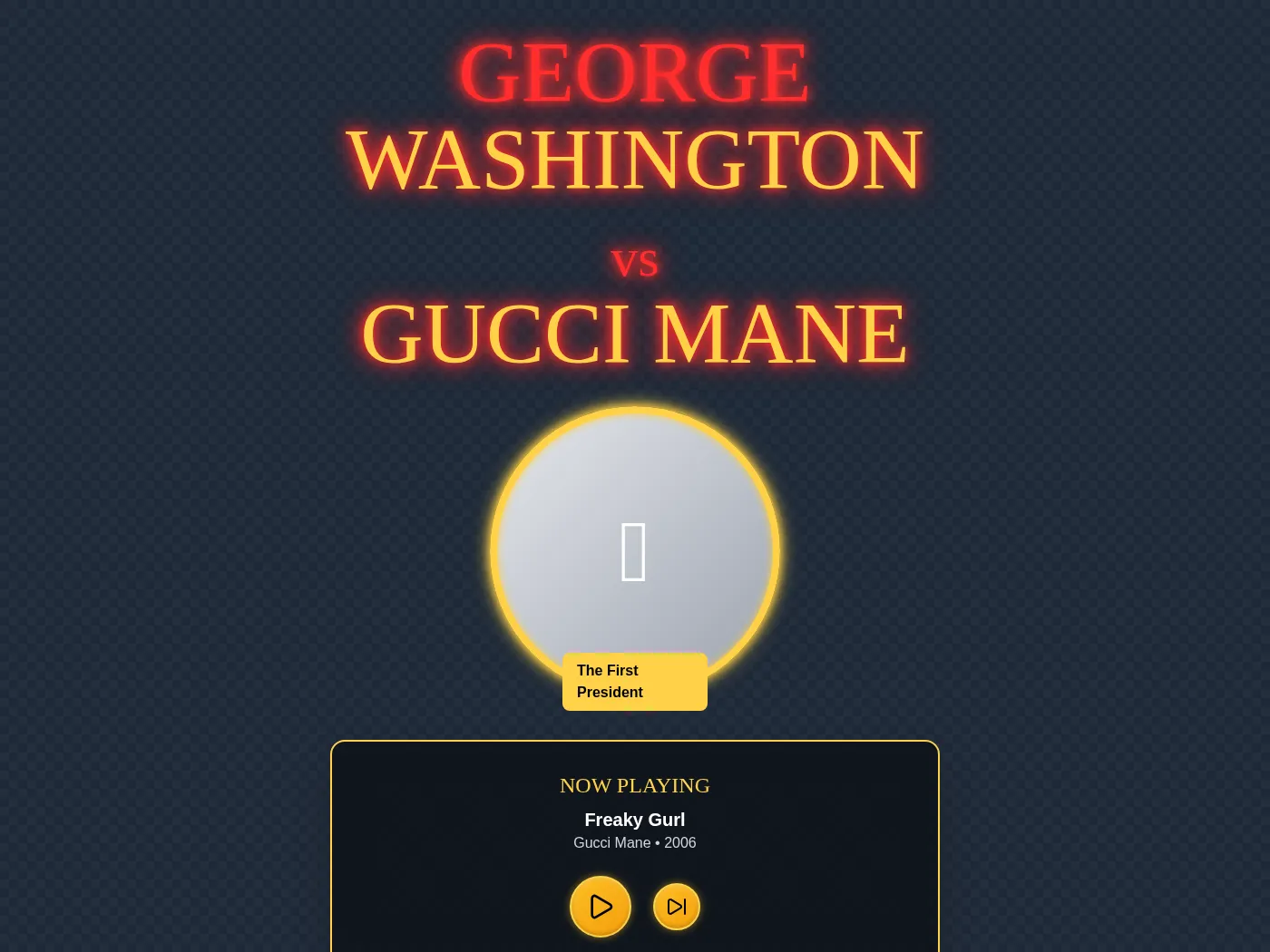 George Washington Dancing to Gucci Mane App