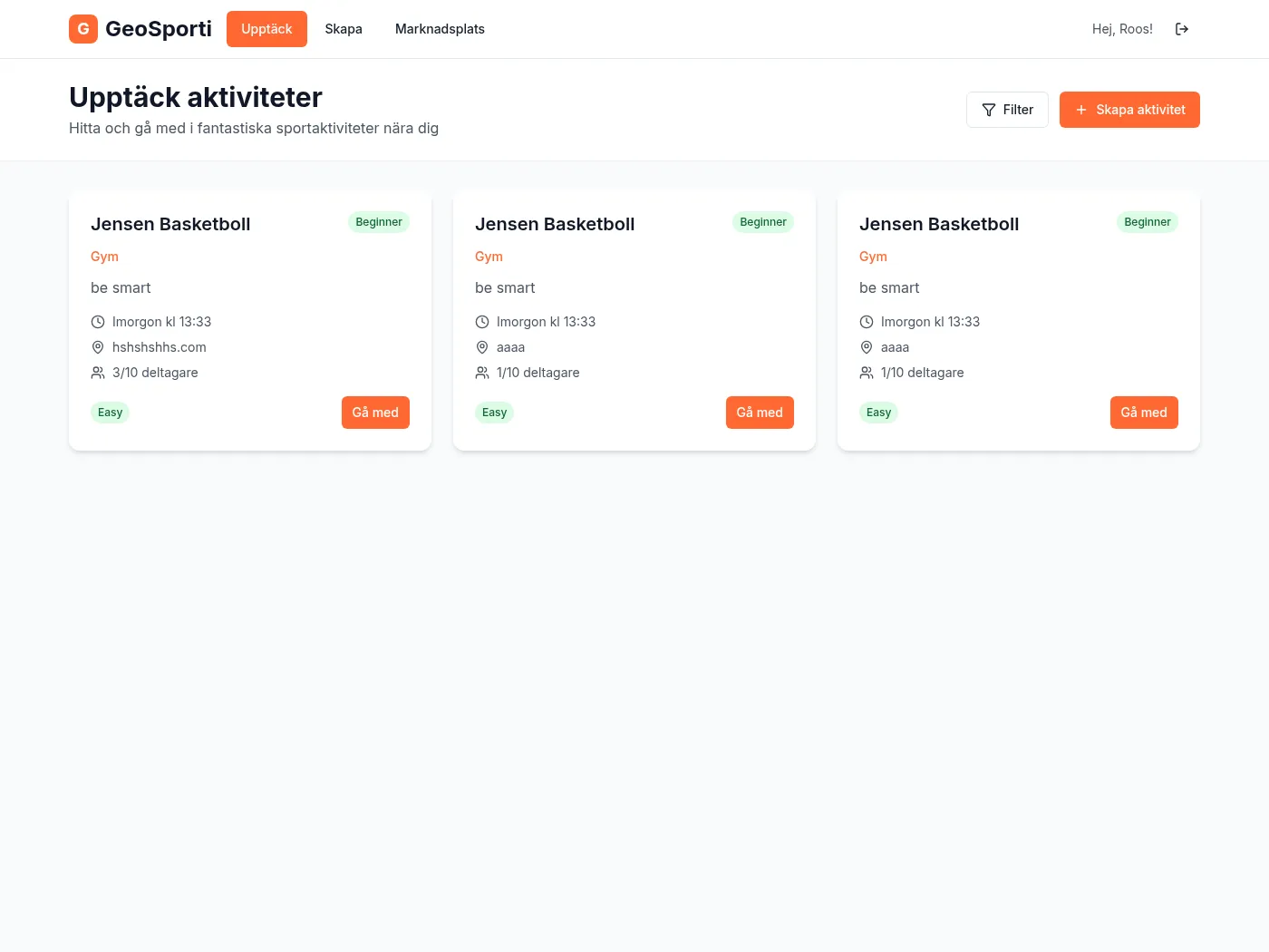 GeoSporti: Smart Social Sports Activity Platform