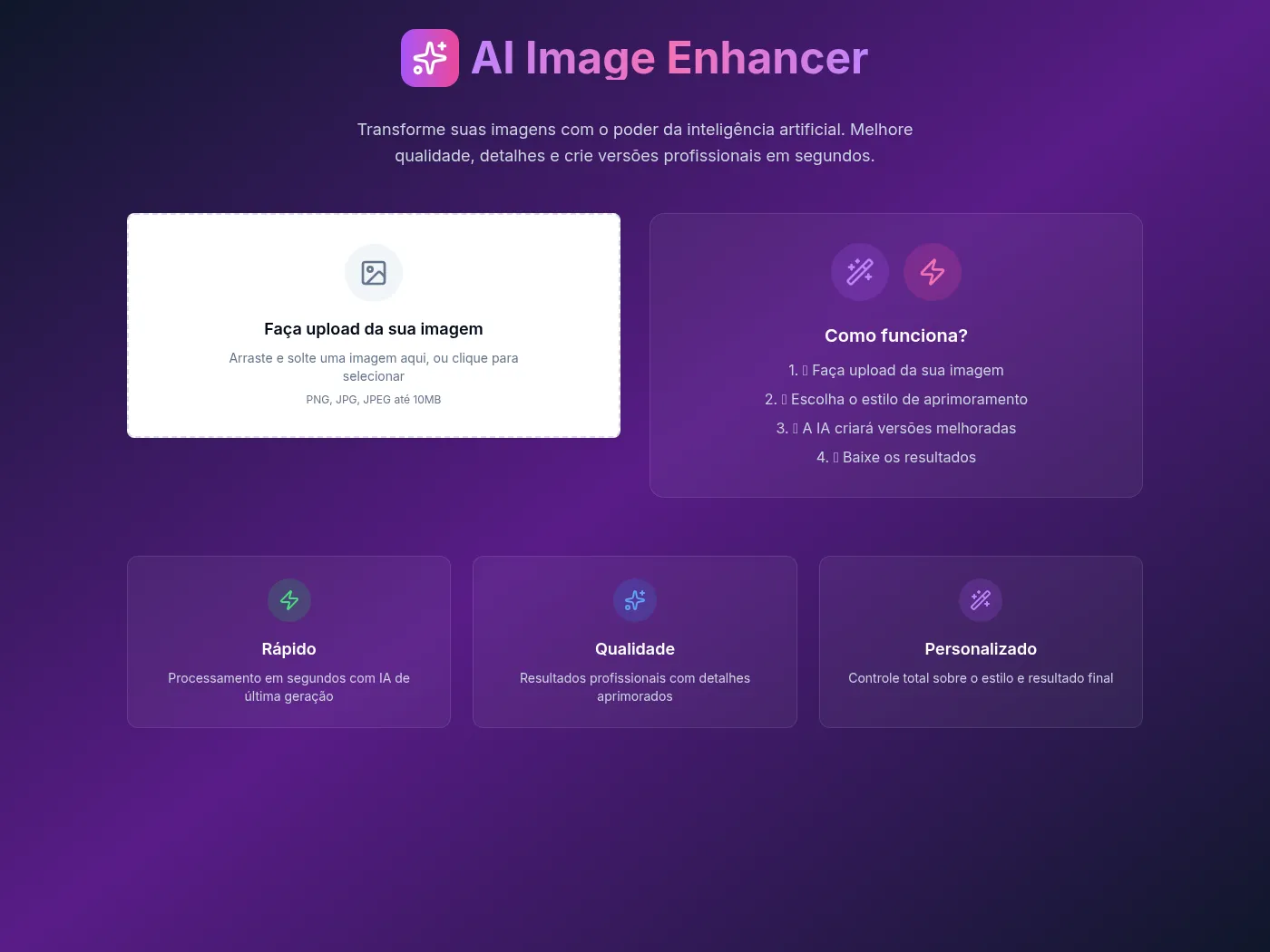 Gerador de Imagens Aprimoradas por IA