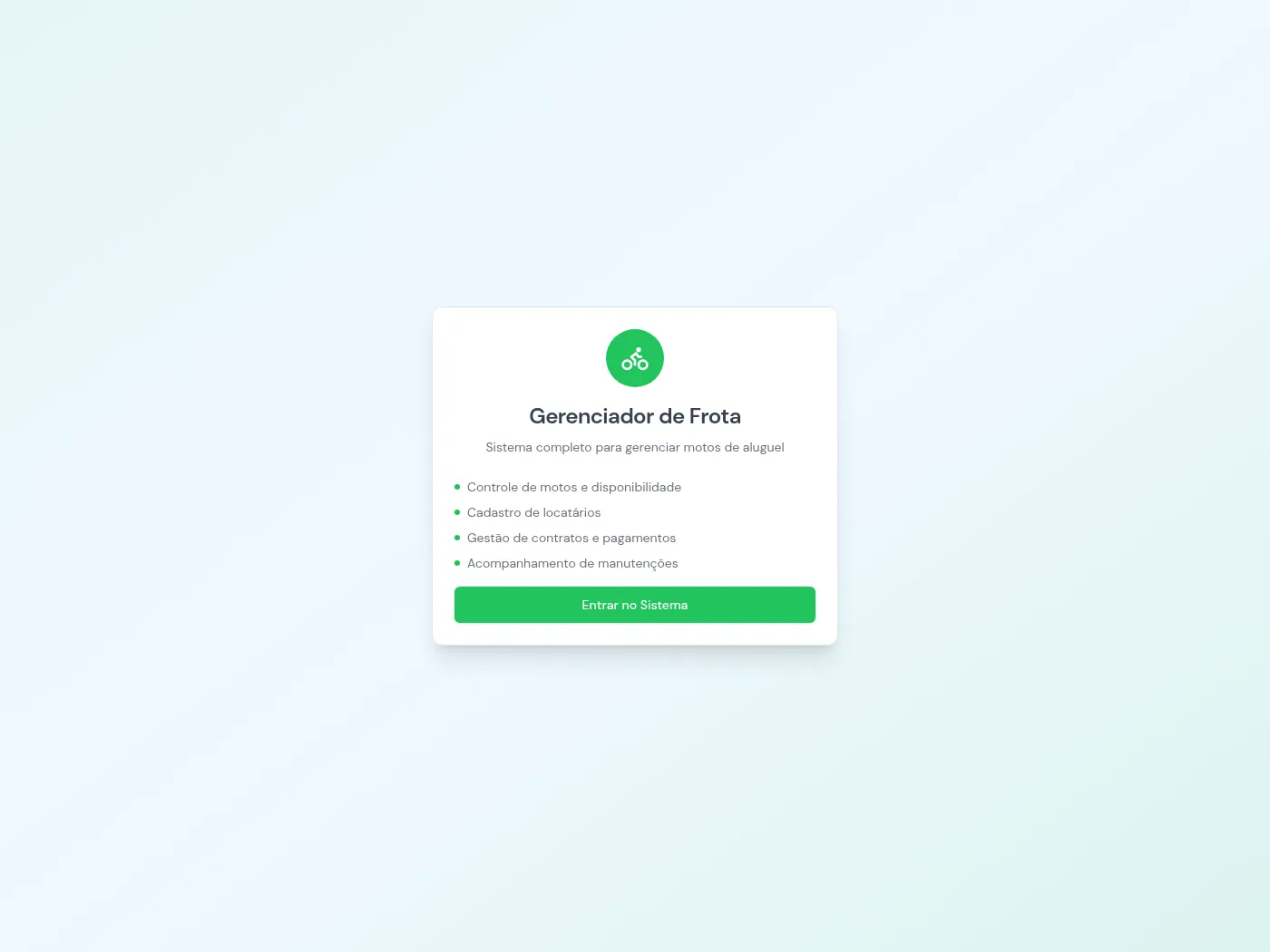 App Robusto de Gerenciamento de Frota de Motos de Aluguel
