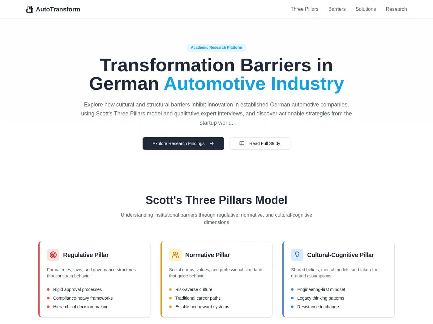 Transformation Barriers in the German Automotive Industry: A Startup Lens