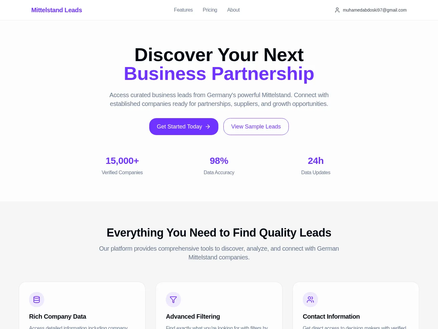 German Mittelstand Lead Generation Platform