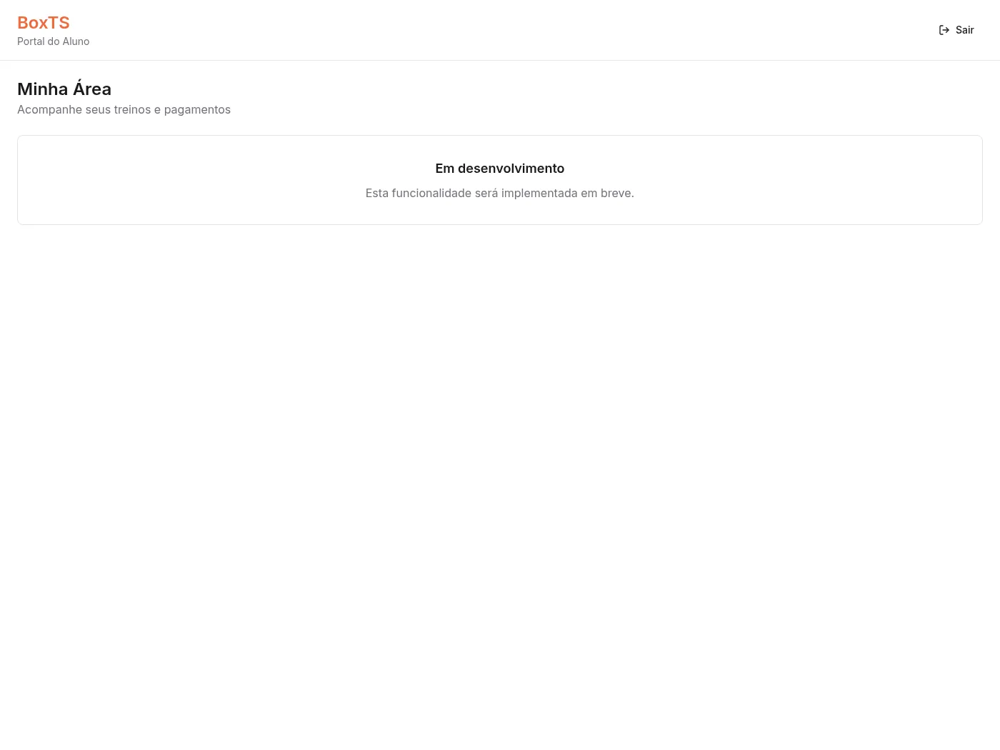 Plataforma de Gestão de Academia com Portal do Aluno e Admin