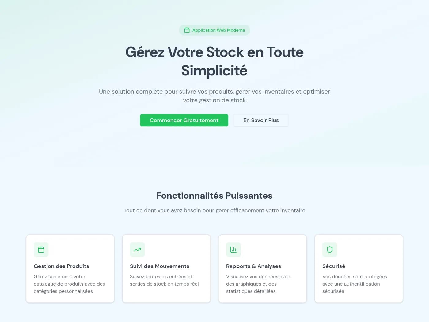 Application Web de Gestion de Stock