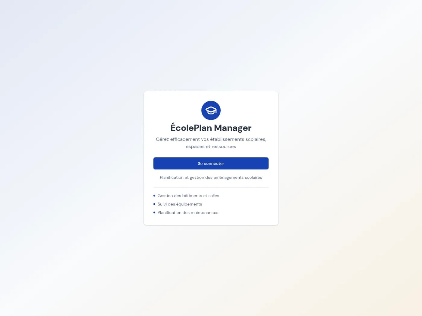 ÉcolePlan Manager