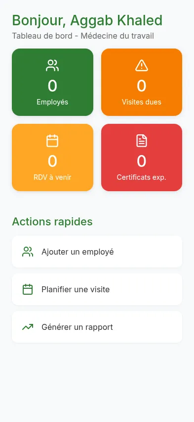 Gestion de Médecine du Travail Algérie