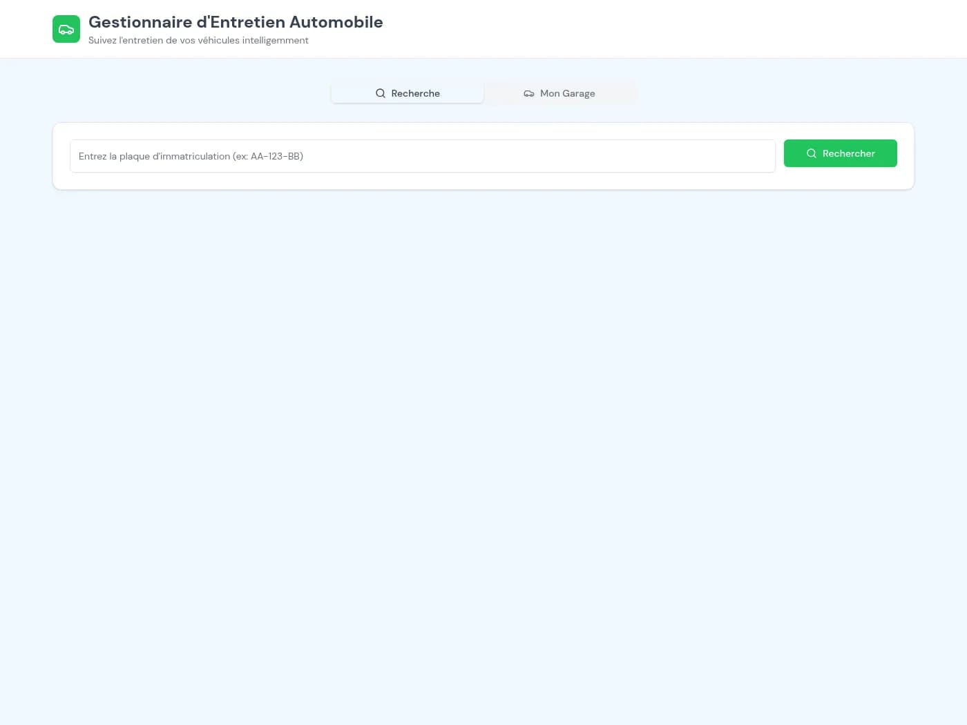 Gestionnaire d'Entretien Automobile Intelligent