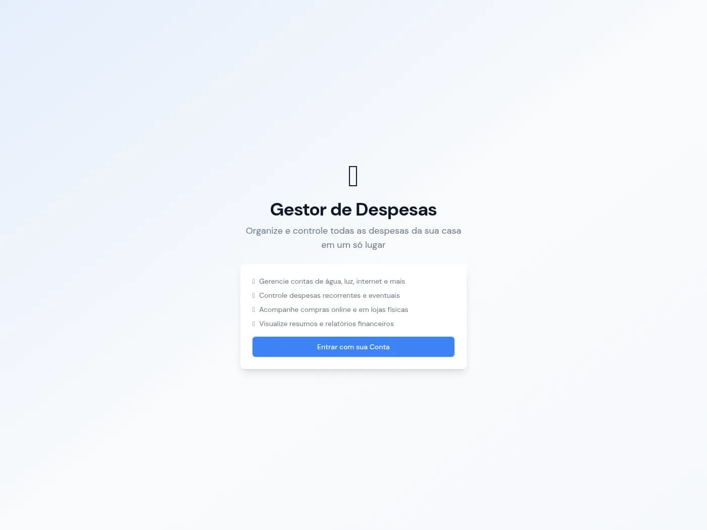 Gestor Completo de Despesas Domésticas