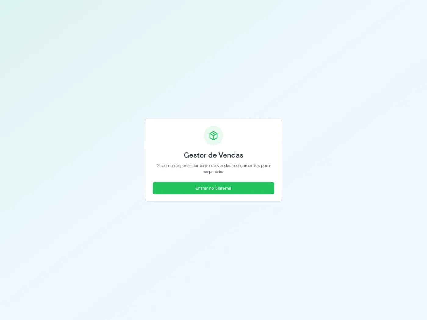 Gestor de Vendas e Orçamentos para Esquadrias