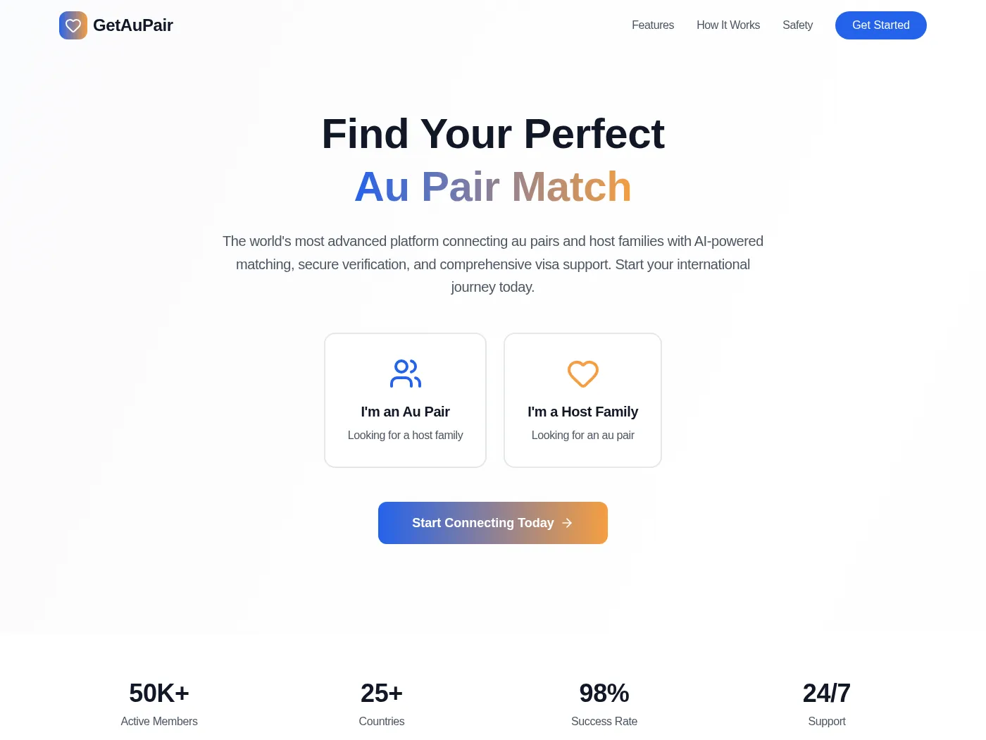 GetAuPair – The Ultimate AI-Powered Au Pair & Host Family Connection Platform