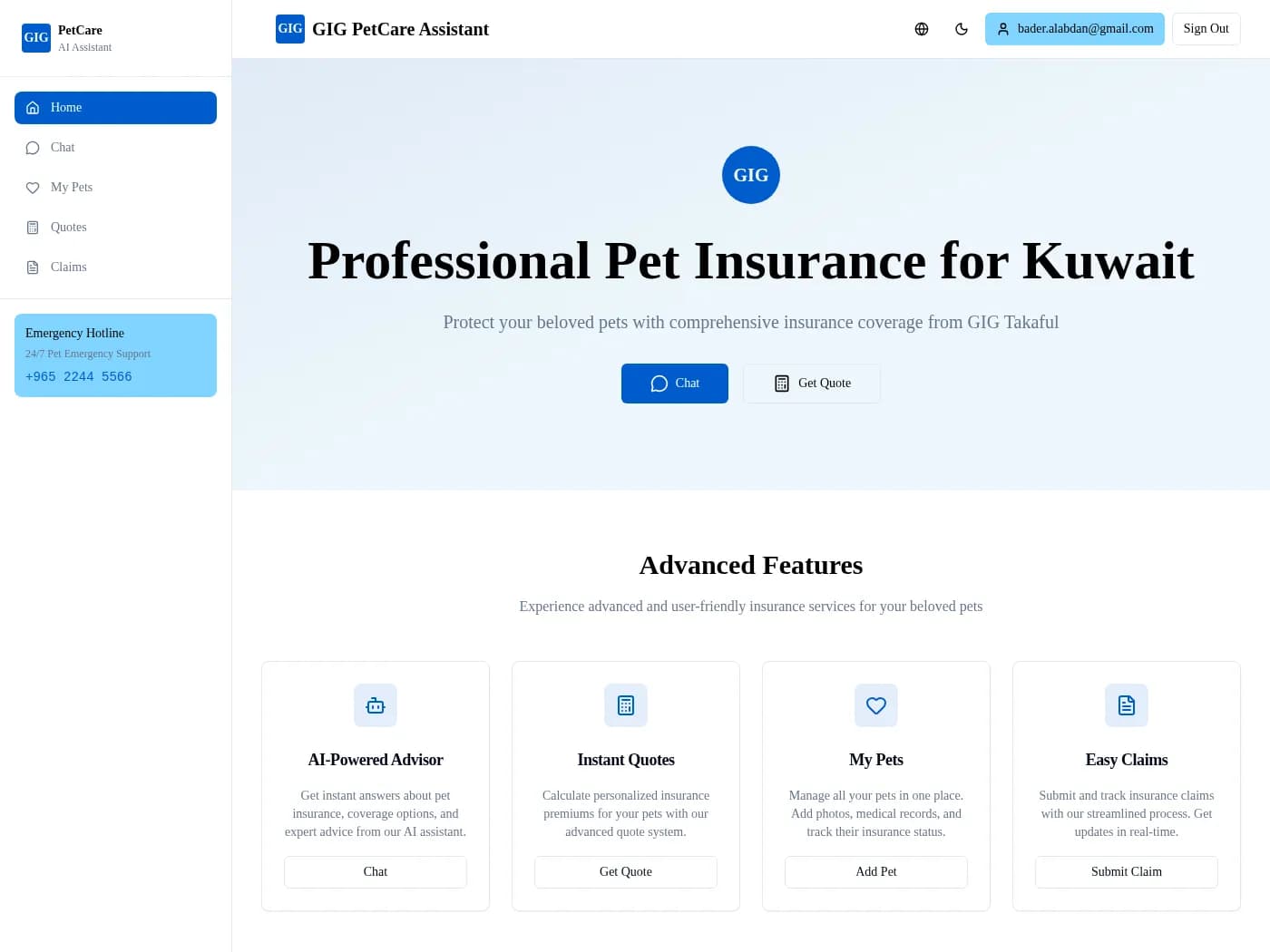 GIG-PetCare-AI-Assistant: Comprehensive Multilingual Pet Insurance Chatbot for Kuwait