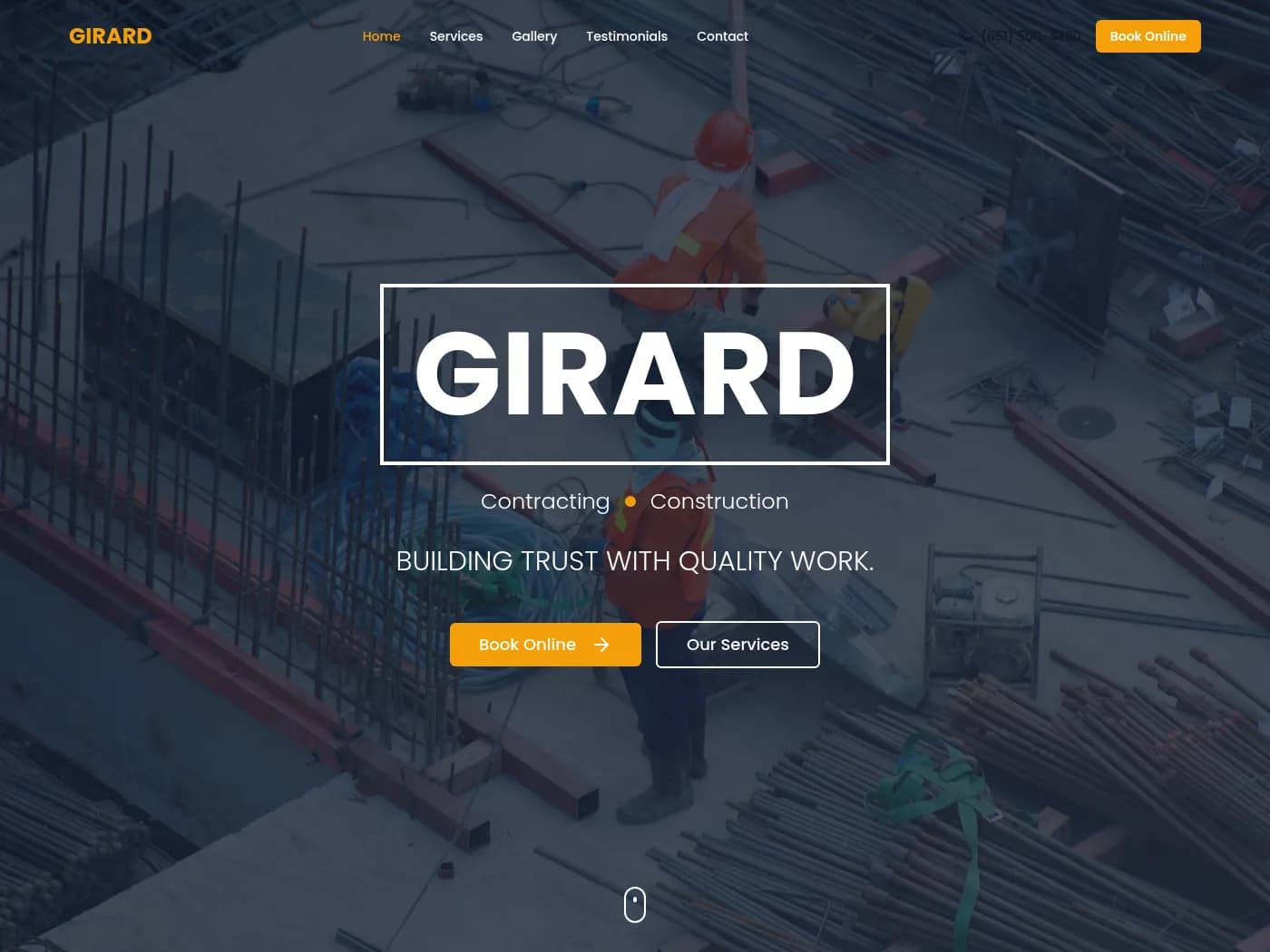 Girard Contracting & Construction Website Redesign