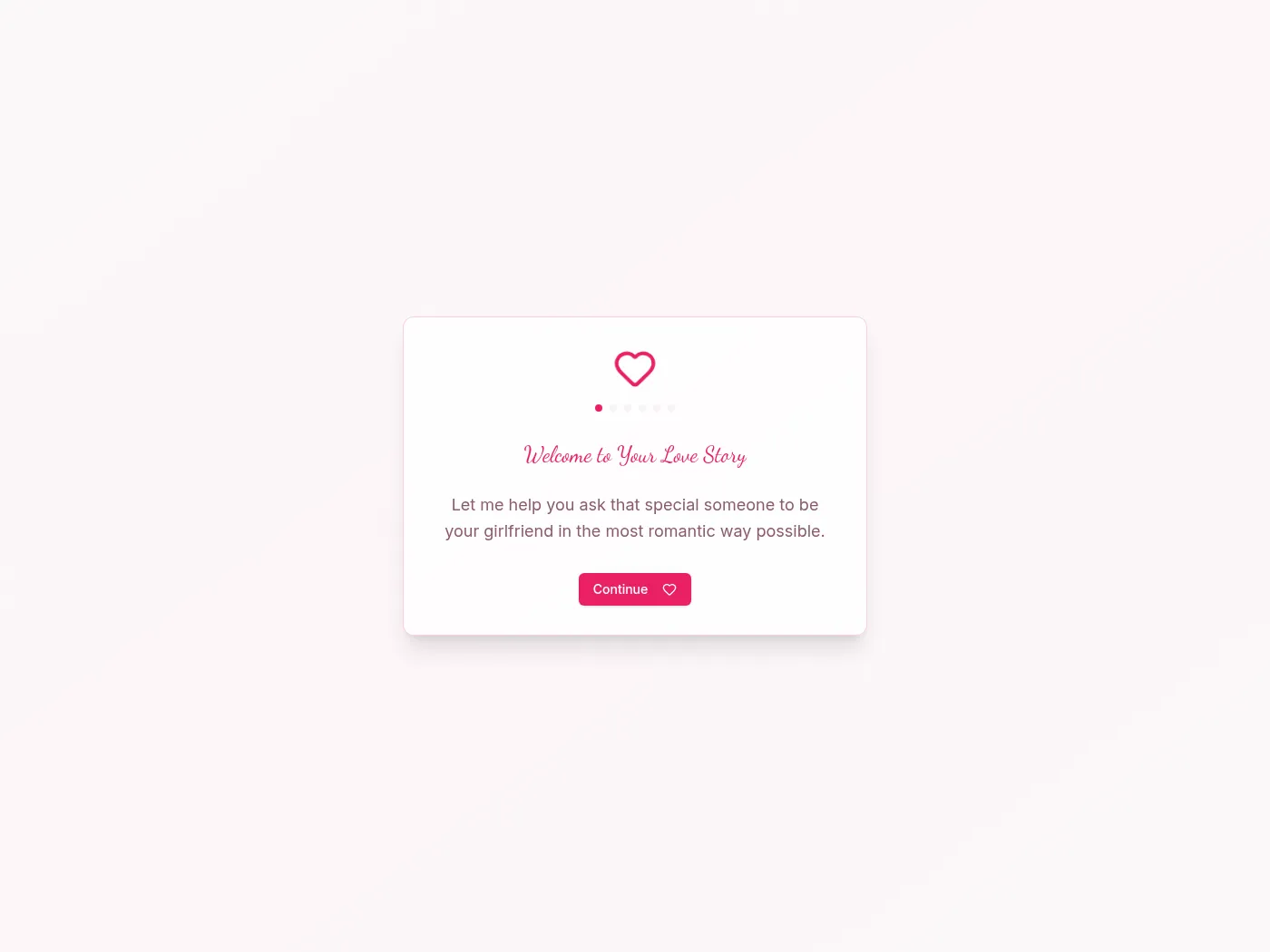 Romantic Relationship Proposal App