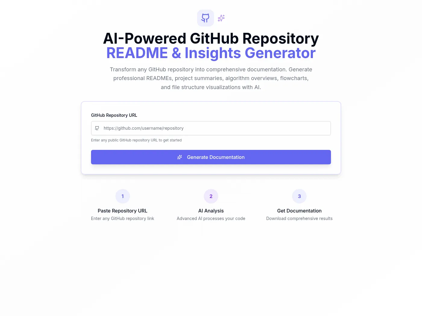 AI-Powered GitHub Repository README & Insights Generator
