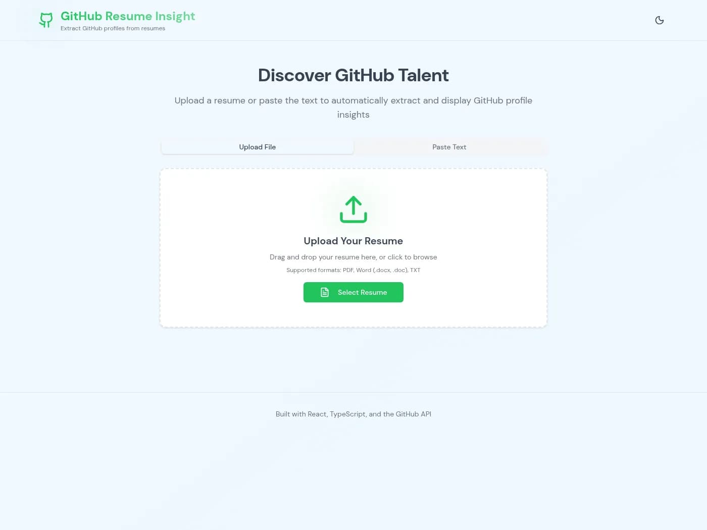 GitHub Resume Insight: Elegant GitHub Profile Extractor from Resumes