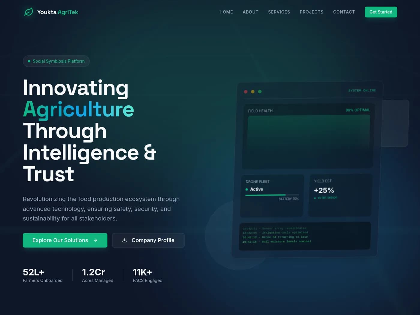 Glass-Tech 3D Smart Farming Corporate Website