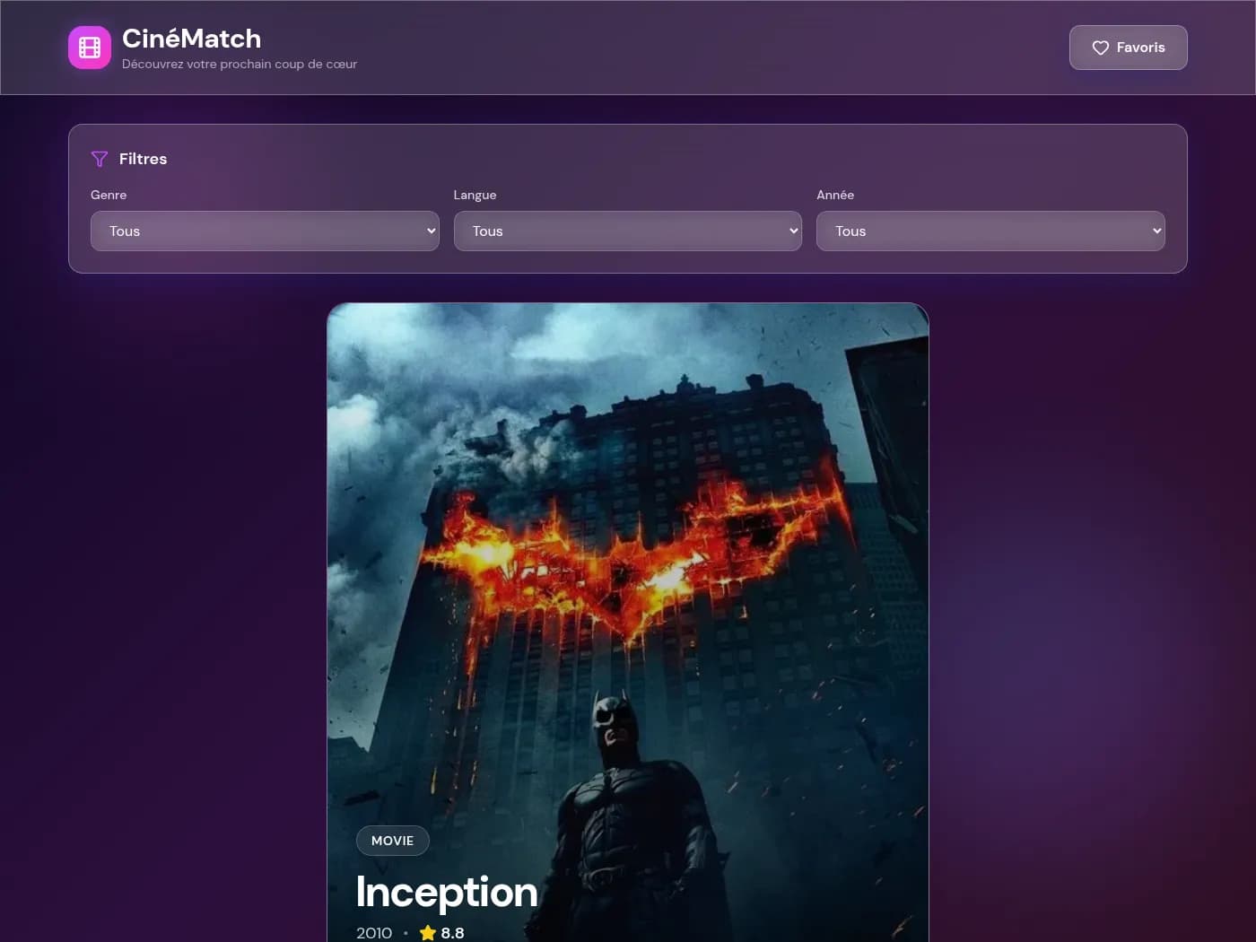 Glassmorphism Movie & Series Discovery Web App