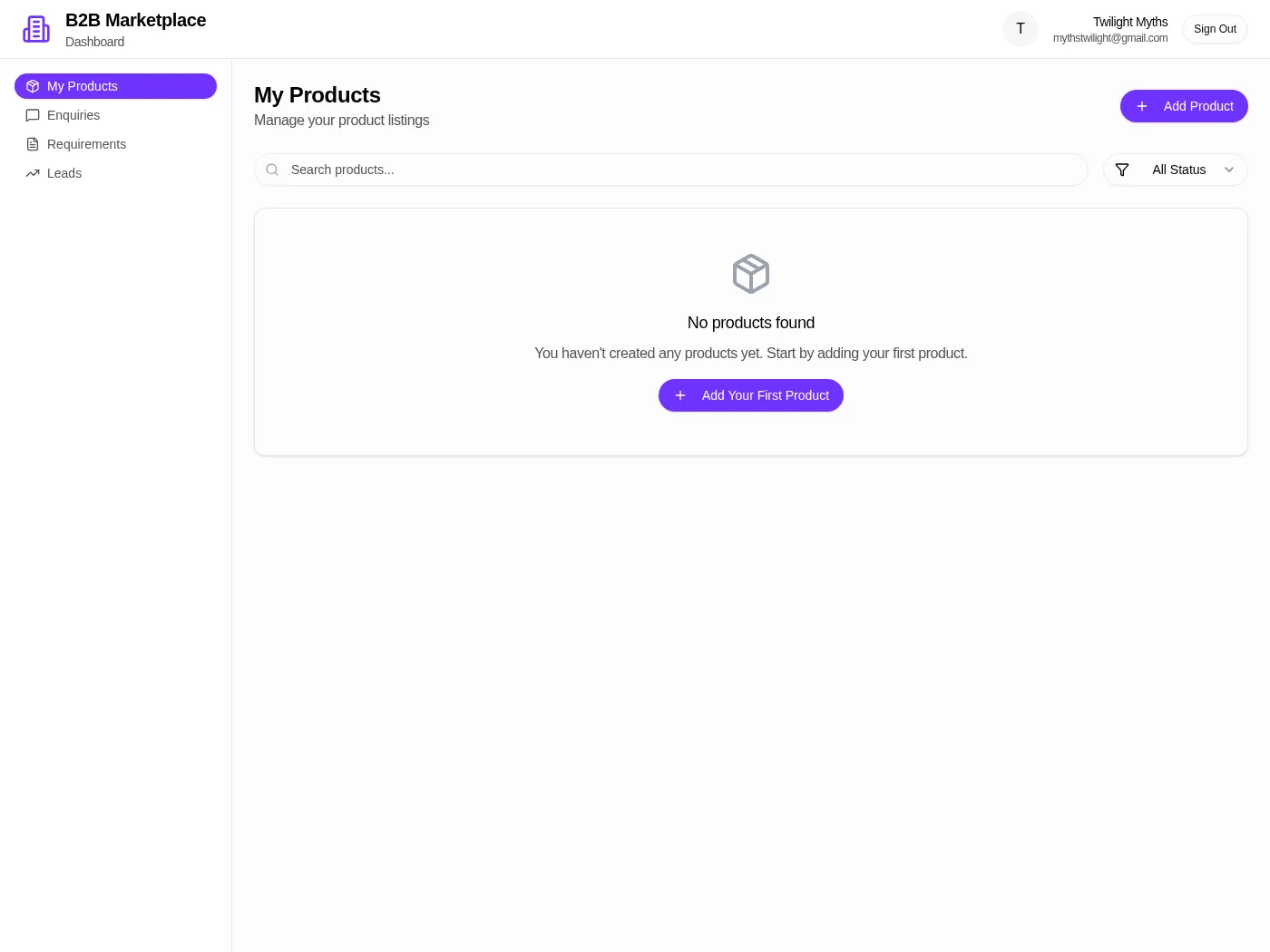 Global B2B Supplier-Buyer Marketplace