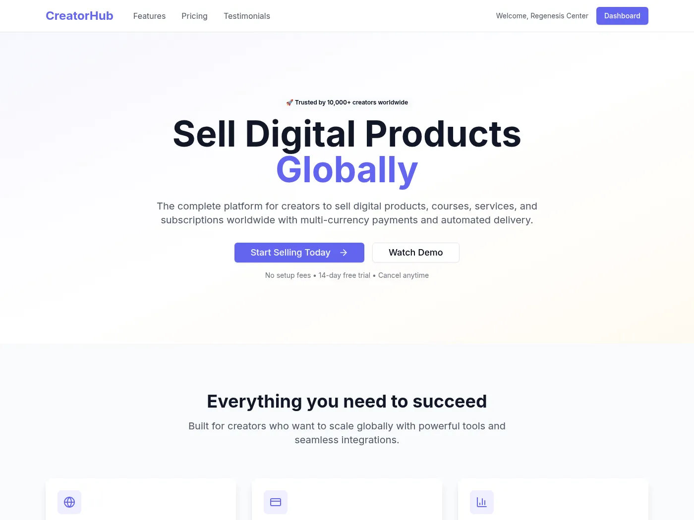 Global Digital Commerce Platform for Creators