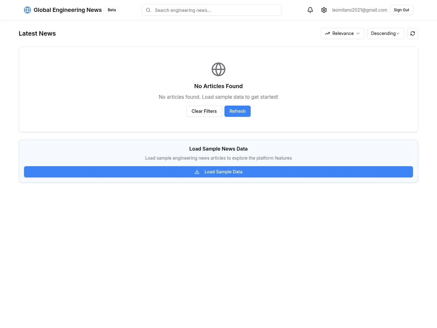 Global Engineering News Aggregator