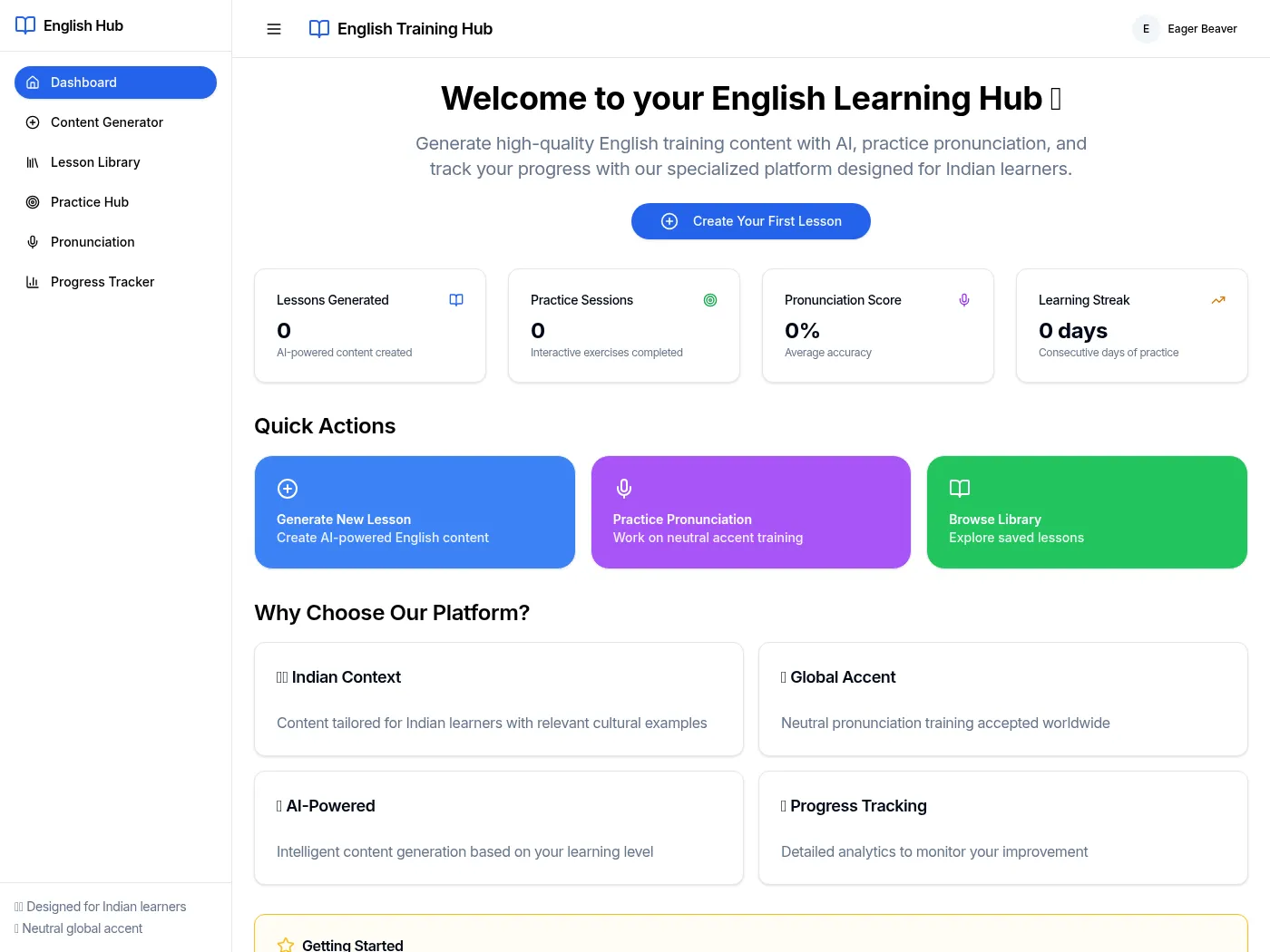Global English Training Content Generator