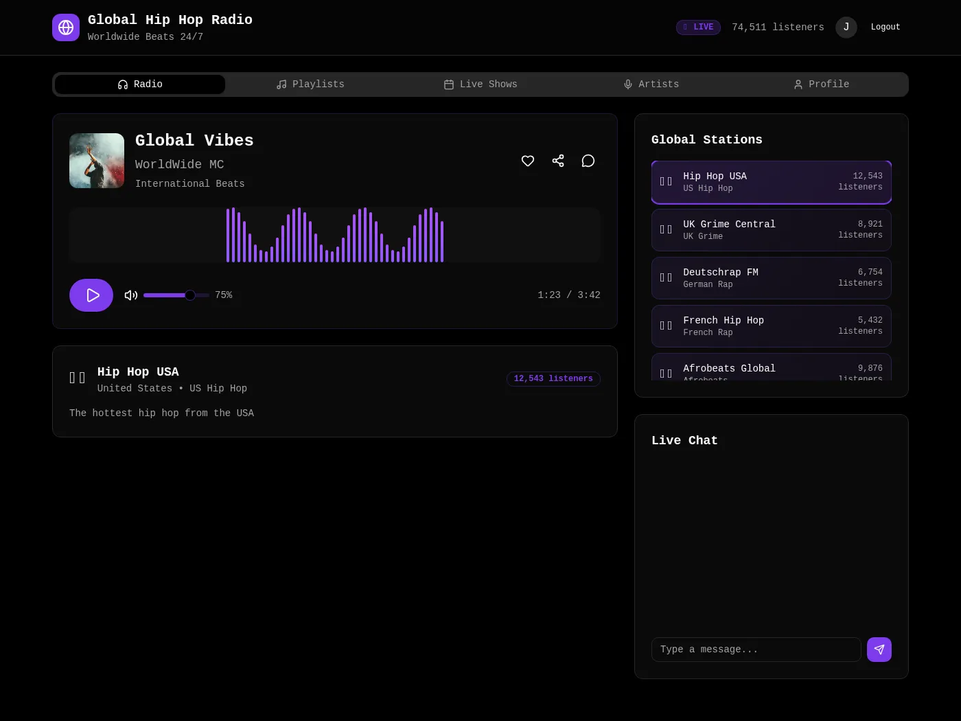 Global Hip Hop Radio Station