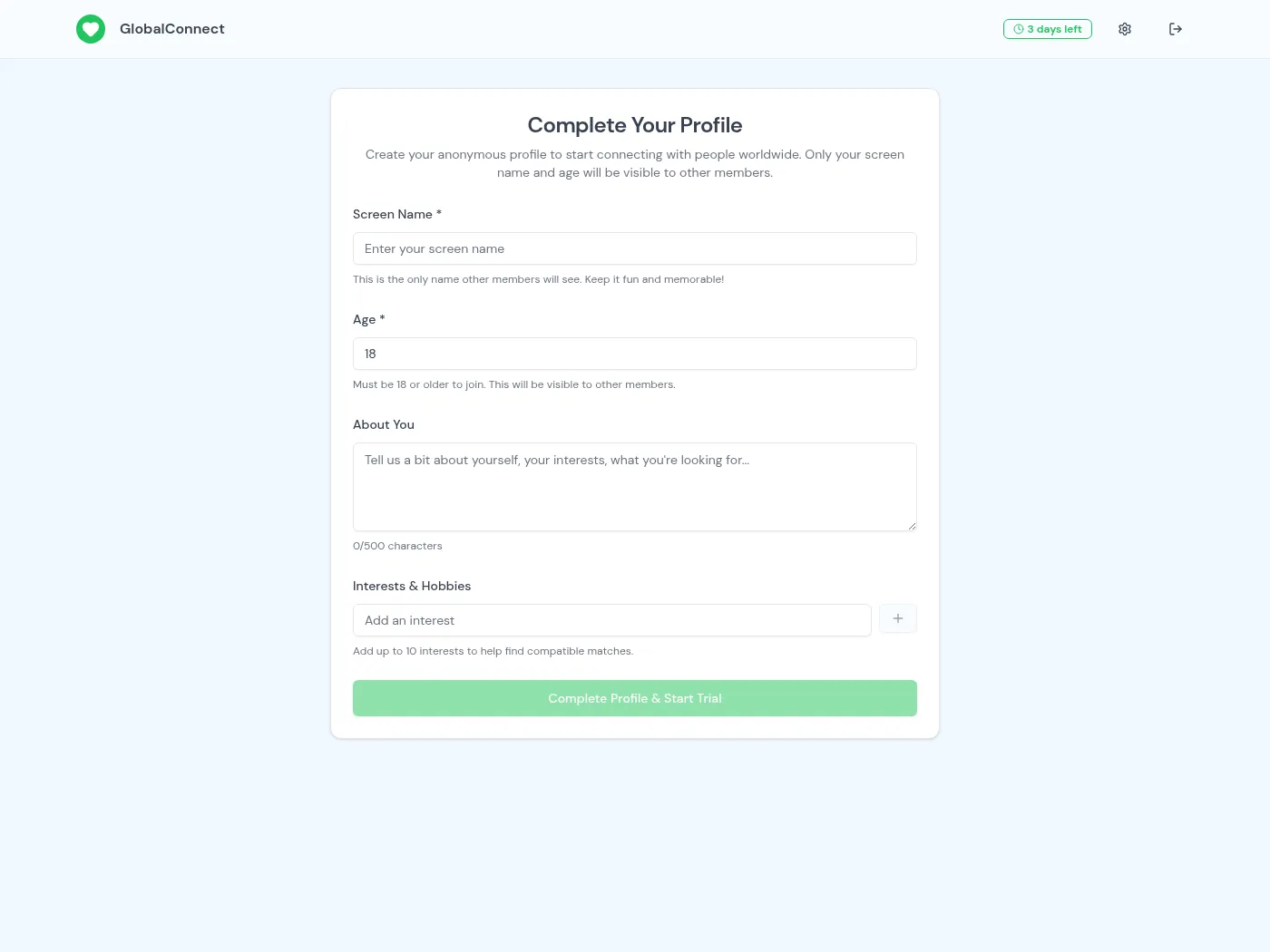 Global Membership Dating & Communication Platform