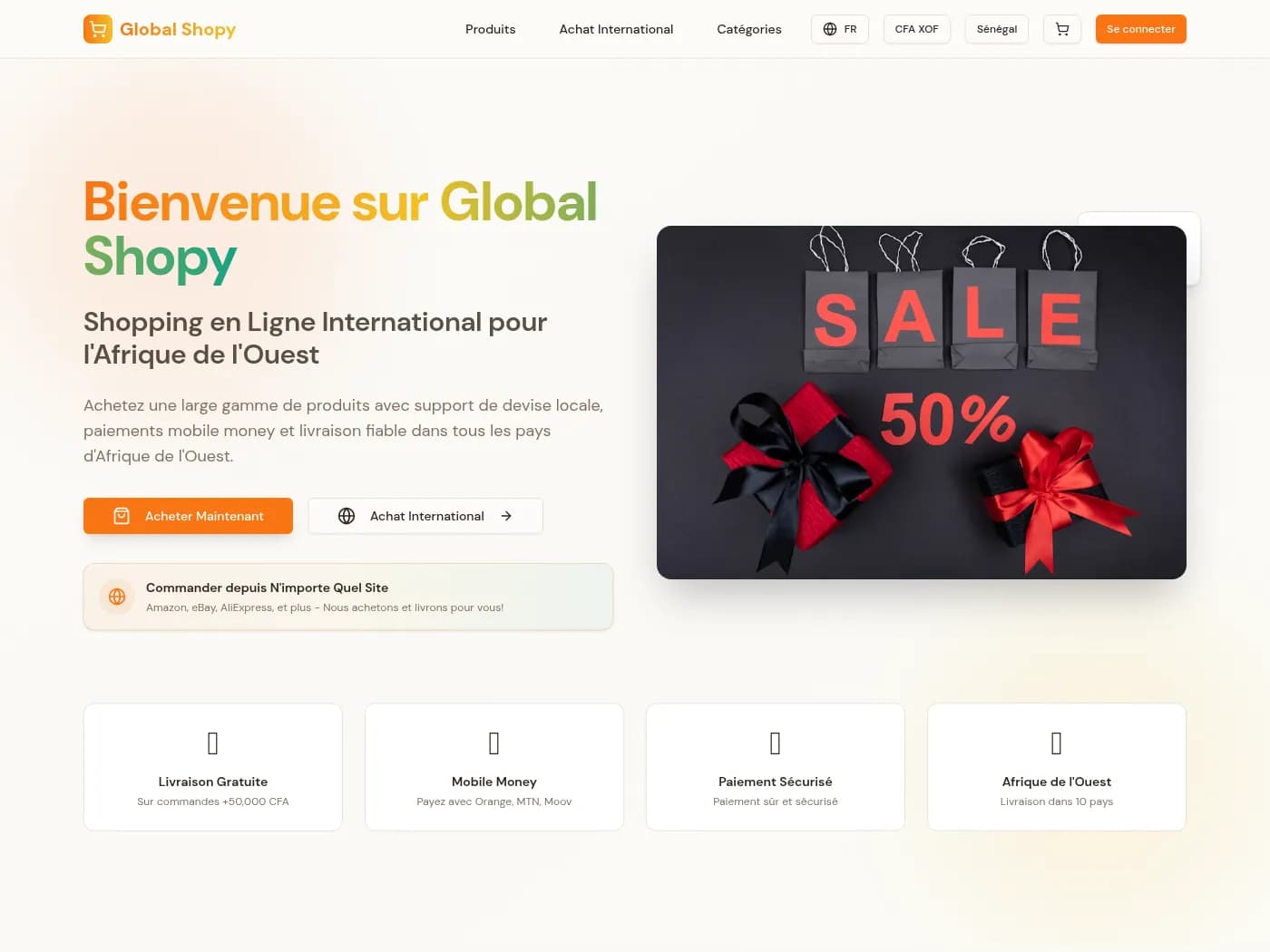 Global Shopy – International Online Ordering Platform for Emerging Markets