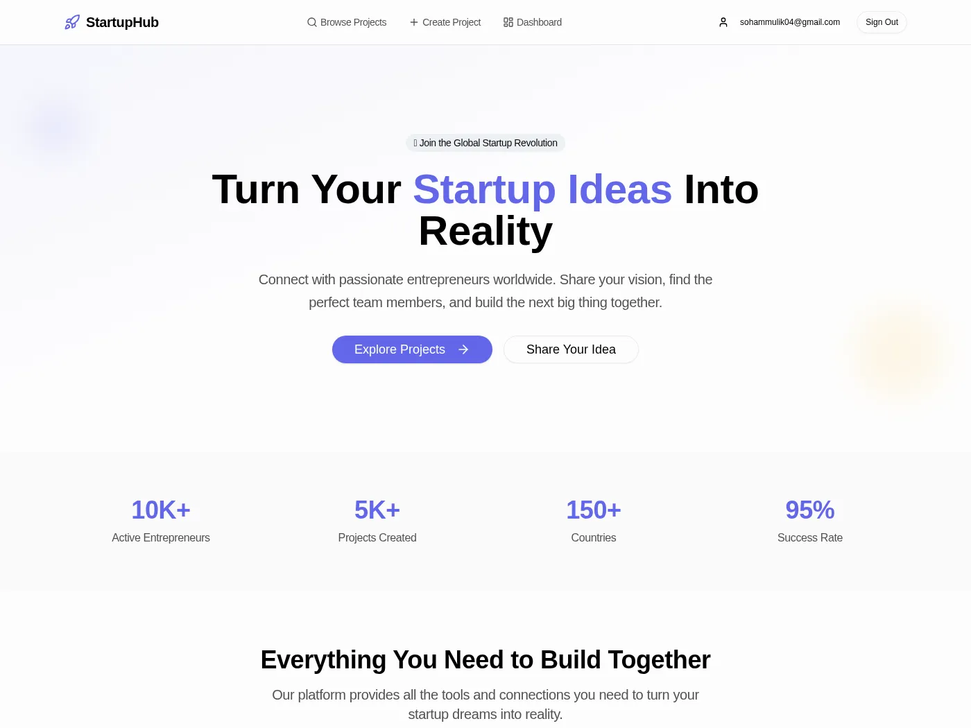 Global Startup Collaboration Platform