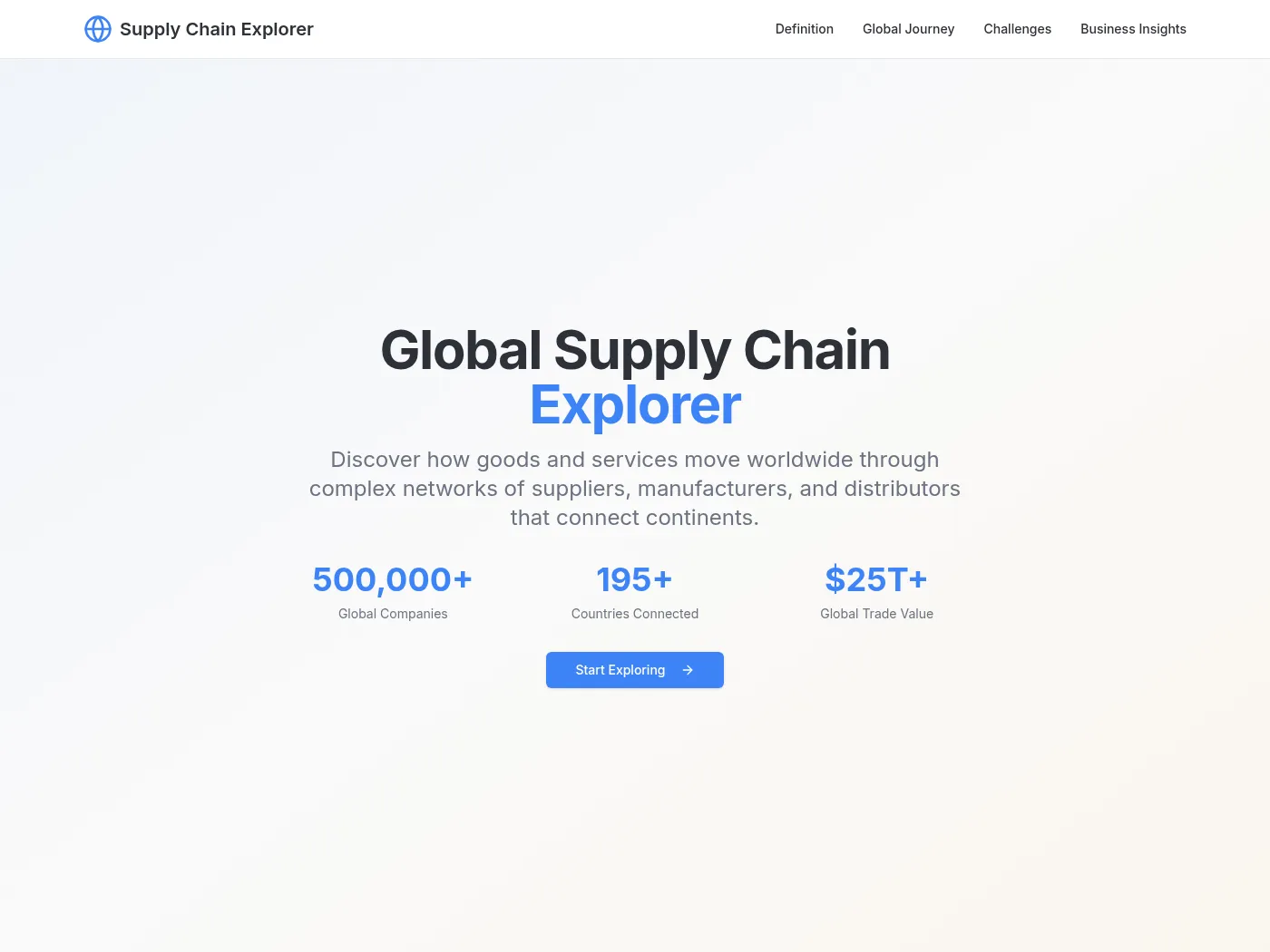 Global Supply Chain Explorer