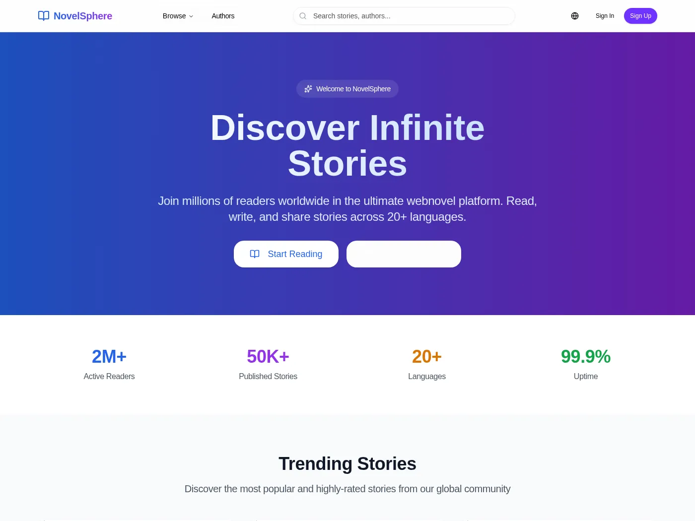 Global Webnovel Platform - International-Grade Reading & Publishing App