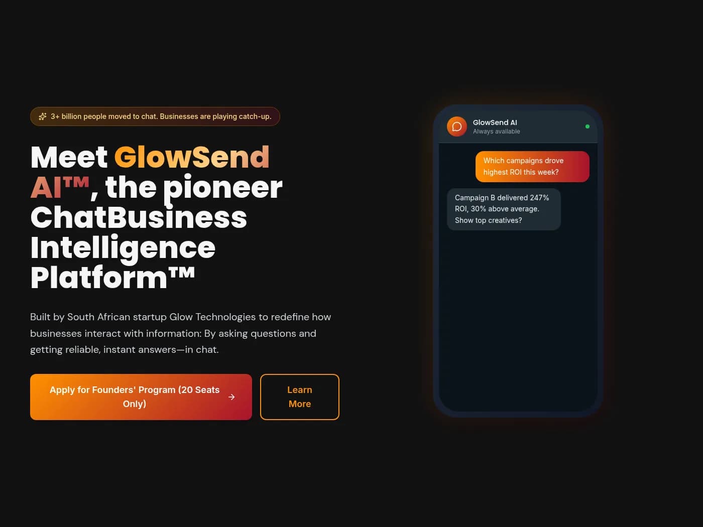 GlowSend AI Partner Conversion Website