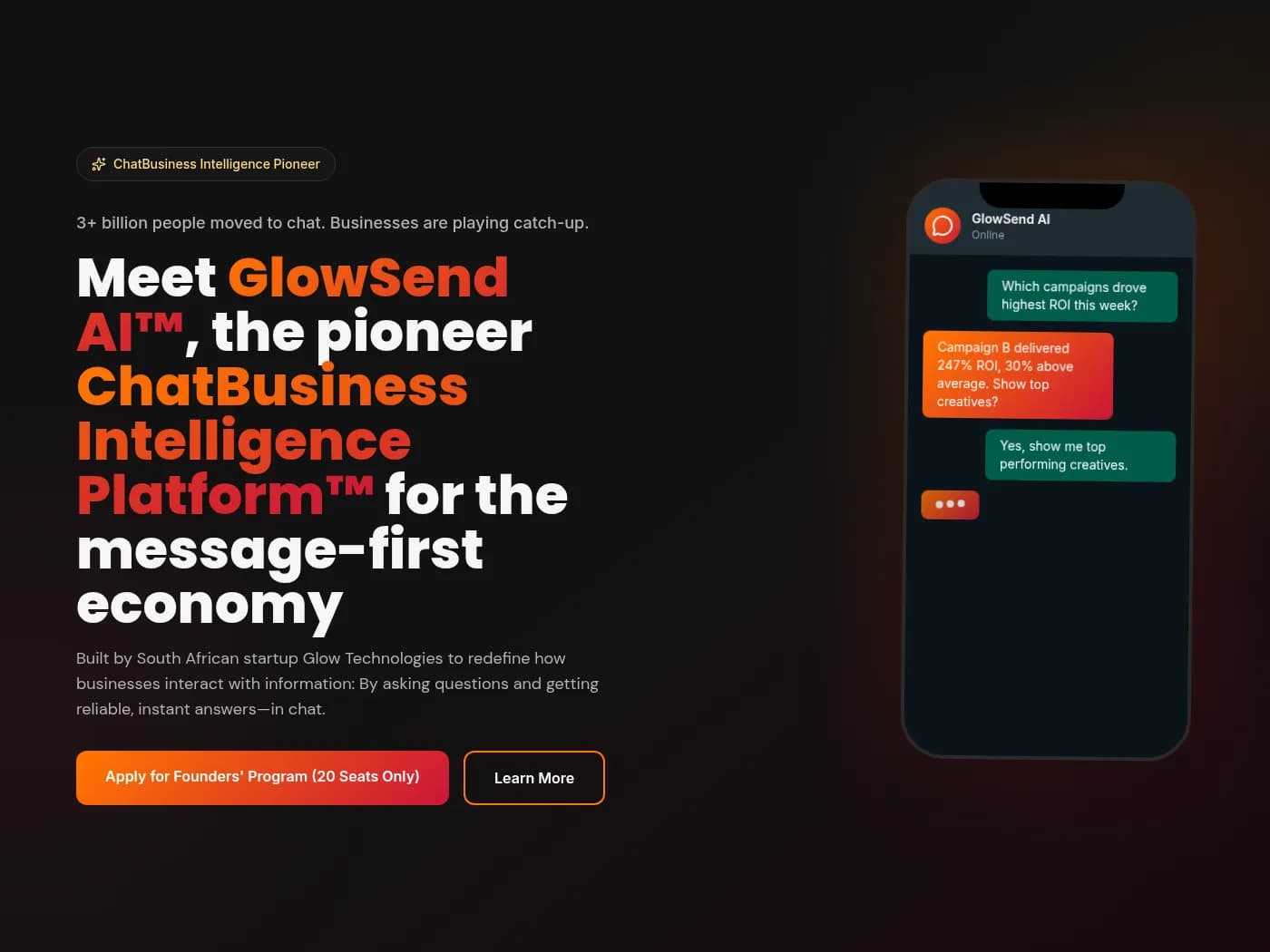 GlowSend AI Partner Conversion Website