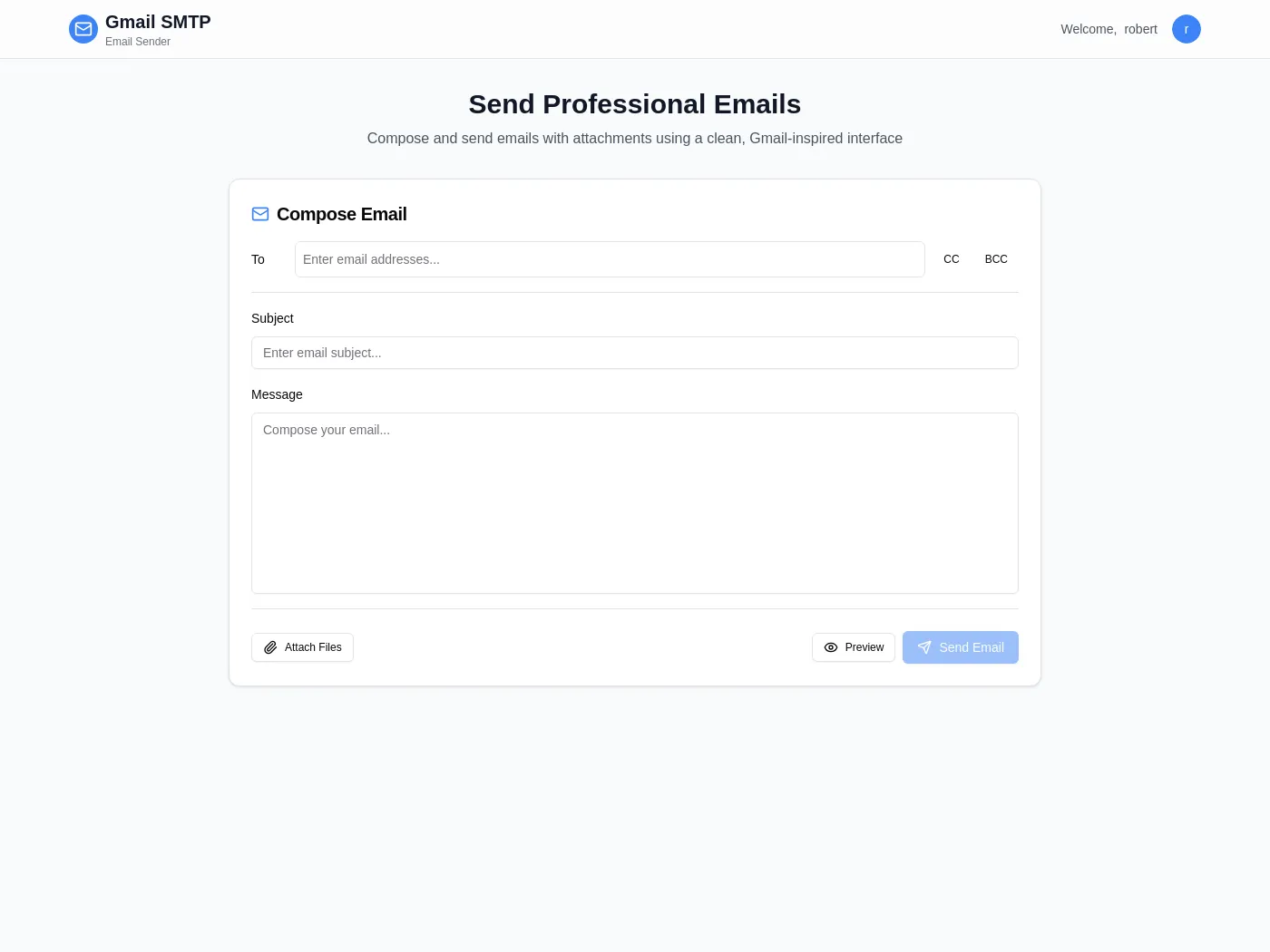 Gmail SMTP Email Sender