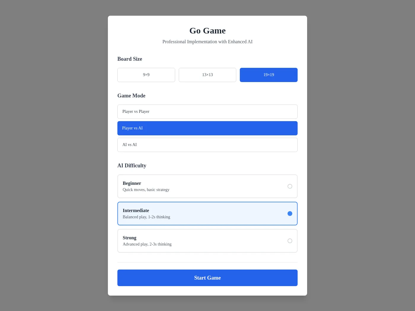 Go Game AI Revamp & UI Fix