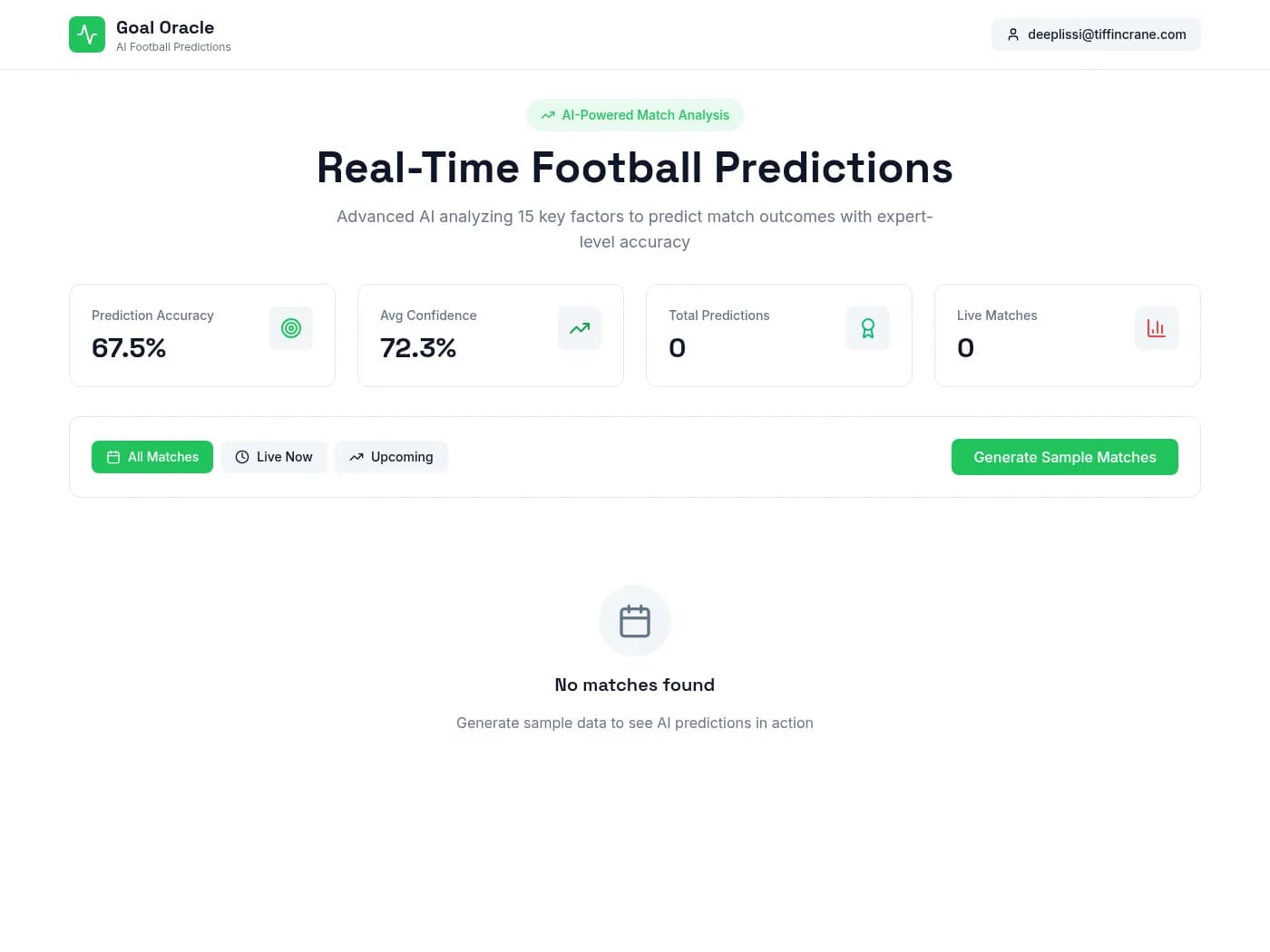 Goal Oracle: Real-Time AI Football Match Predictor